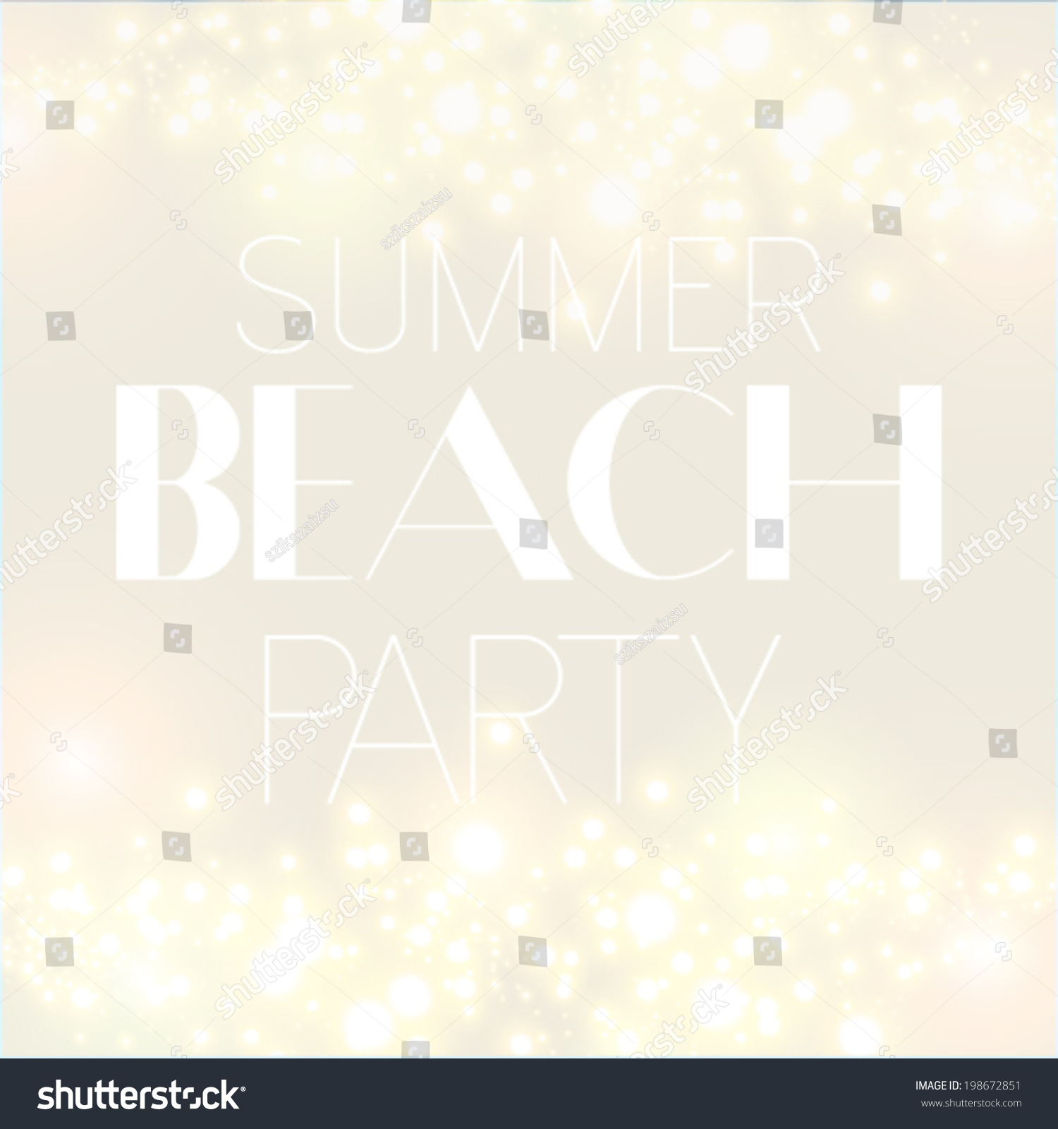Summer Beach Party Background Stock Vector (Royalty Free) 198672851