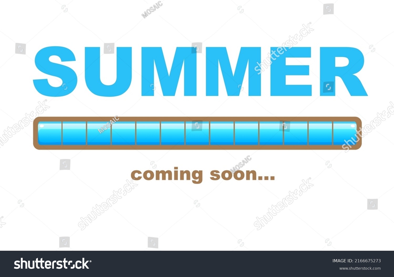 Summer Coming Soon Illustration Loading Vector Stock Vector (Royalty ...