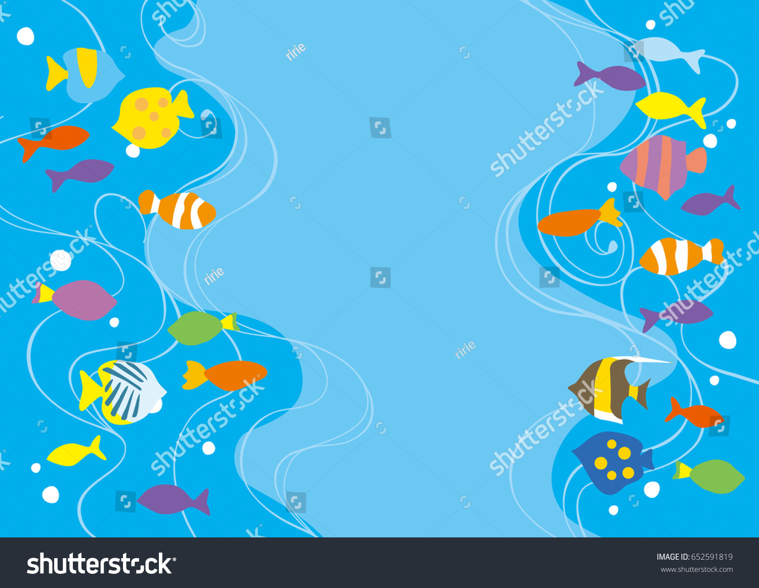 Summer Fish Illustration Stock Vector (Royalty Free) 652591819 ...