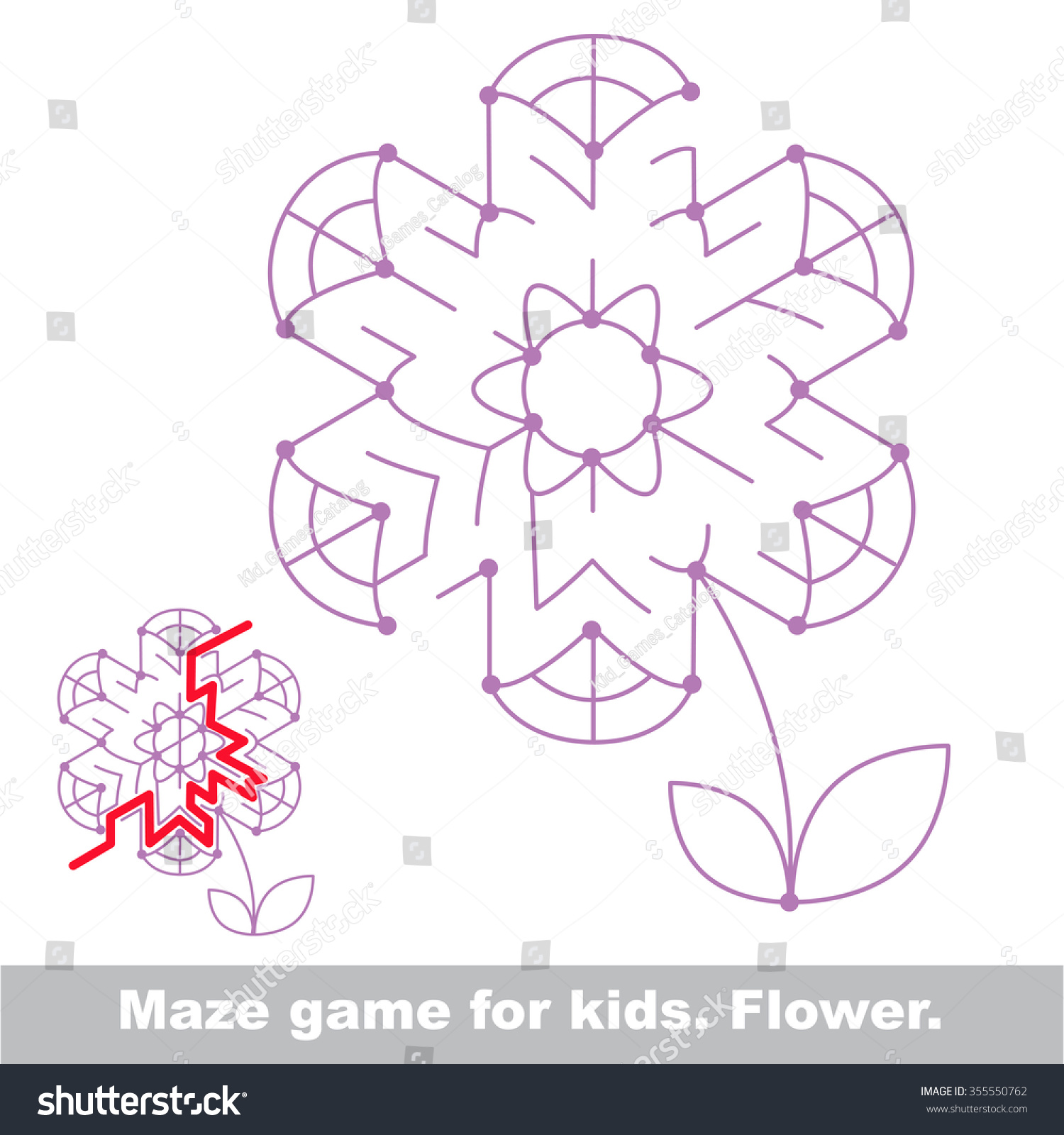 Summer Flower Maze Game เวกเตอร์สต็อก 355550762 - Shutterstock