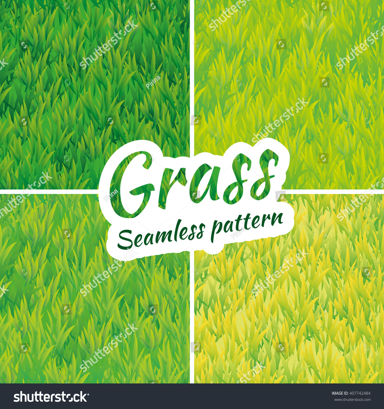 Summer Green Grass Texture Seamless Pattern Stock Vector (Royalty Free ...