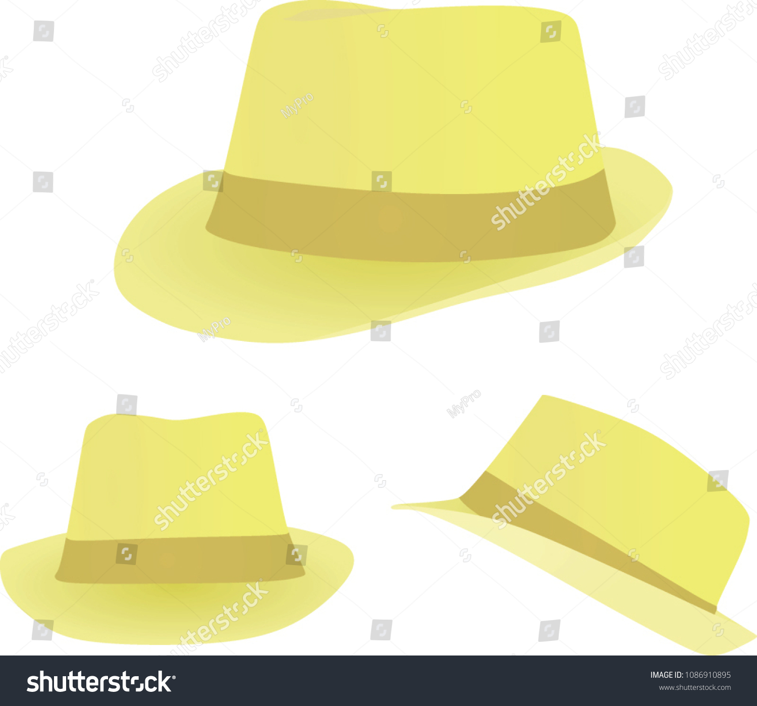 Summer Hat Vector Illustration Stock Vector (Royalty Free) 1086910895 ...