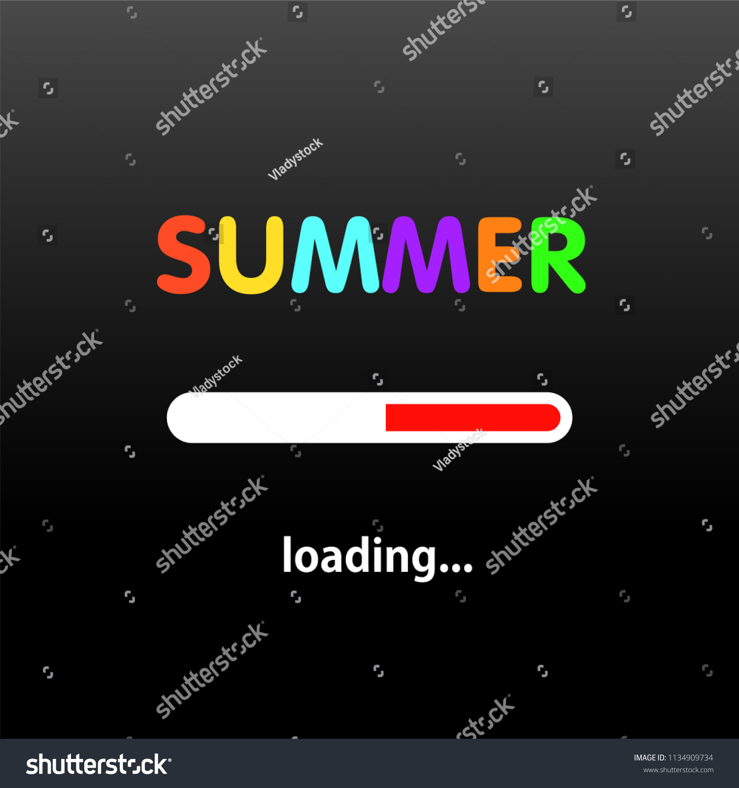 Summer Loading Progress Loading Bar Banner: เวกเตอร์สต็อก (ปลอดค่า ...