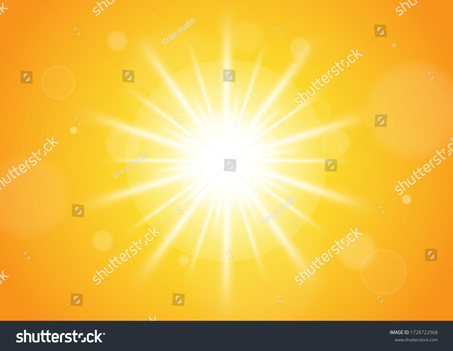 Summer Orange Sunlight Background Illustration Vector: เวกเตอร์สต็อก ...