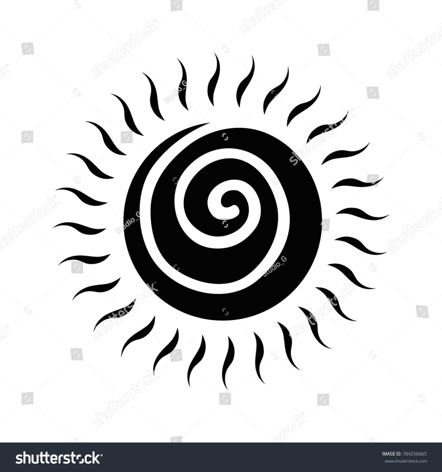 Summer Sun Isolated Icon Stock Vector (Royalty Free) 784256665
