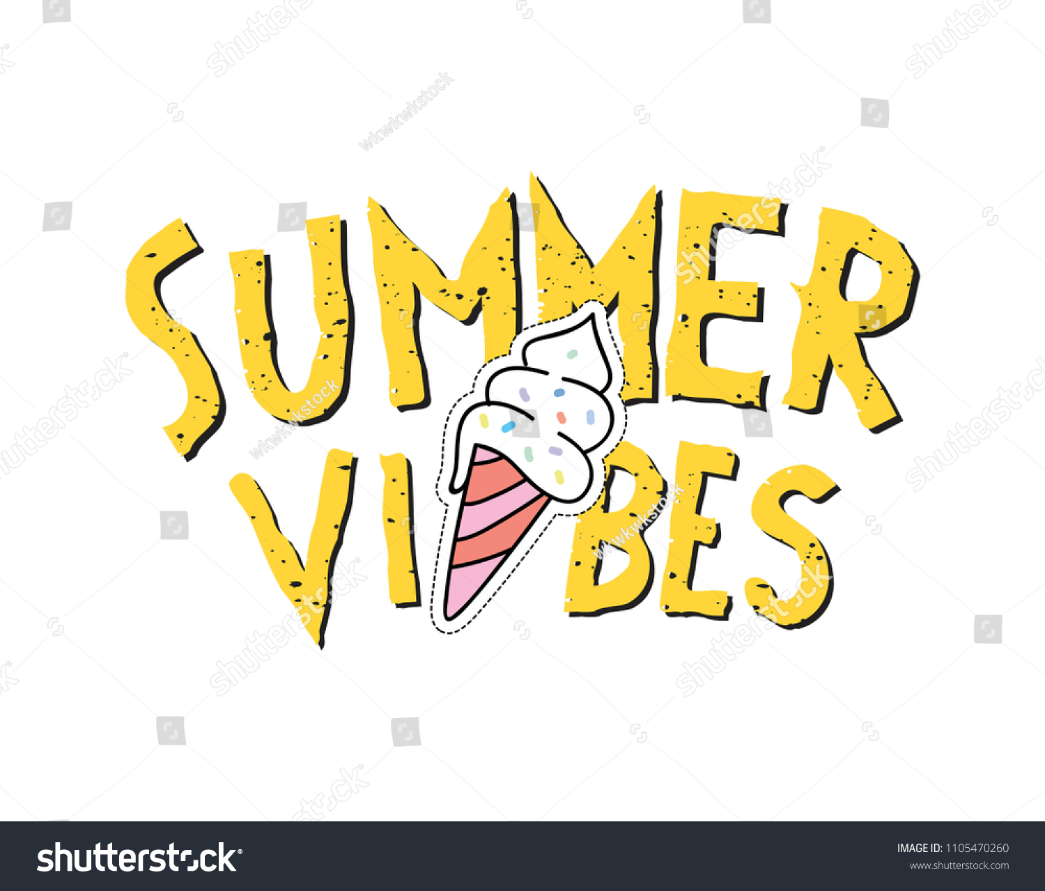Summer Tees Design Stock Vector (Royalty Free) 1105470260