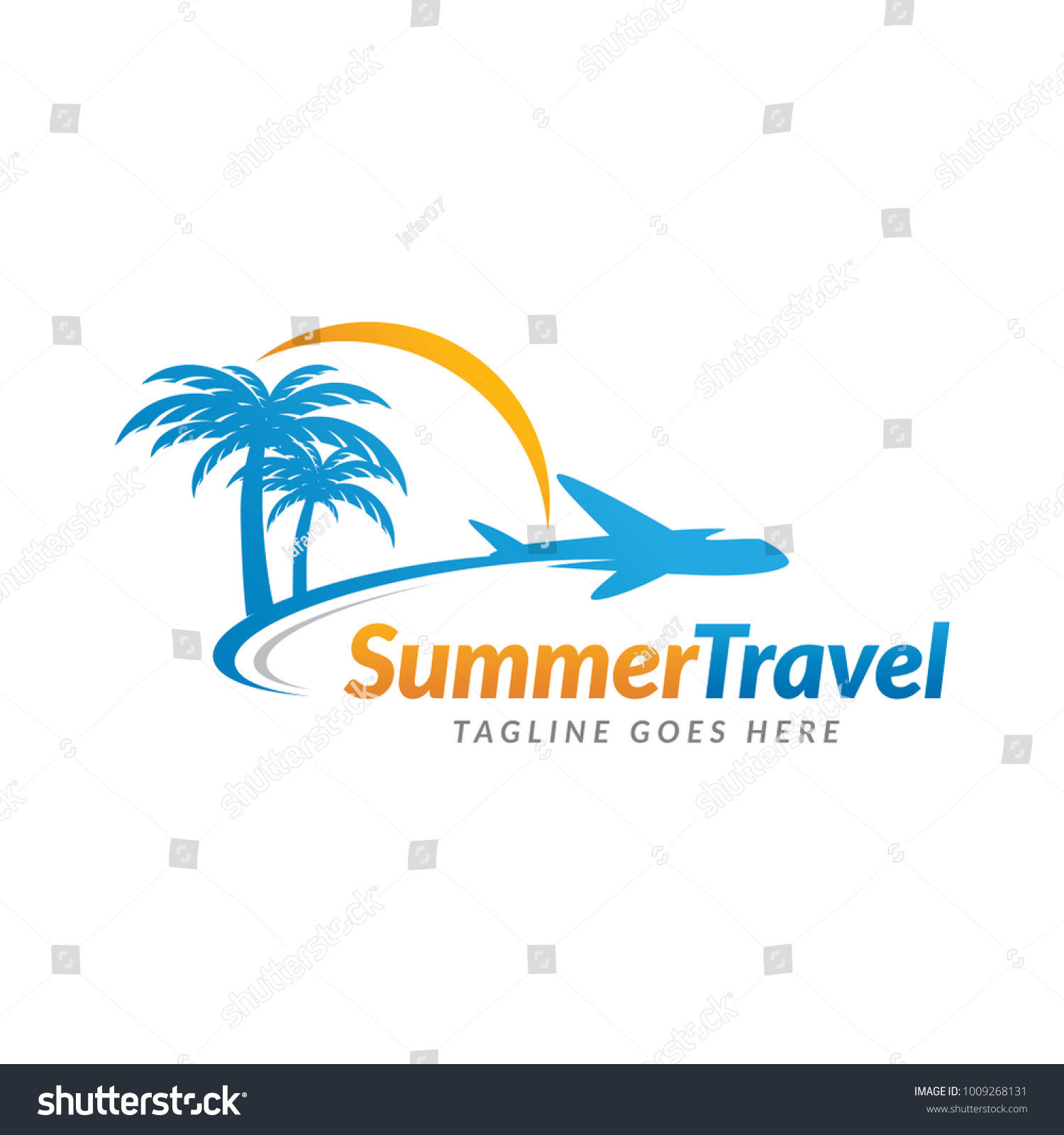 Summer Travel Logo Icon Vector Template Stock Vector (Royalty Free ...