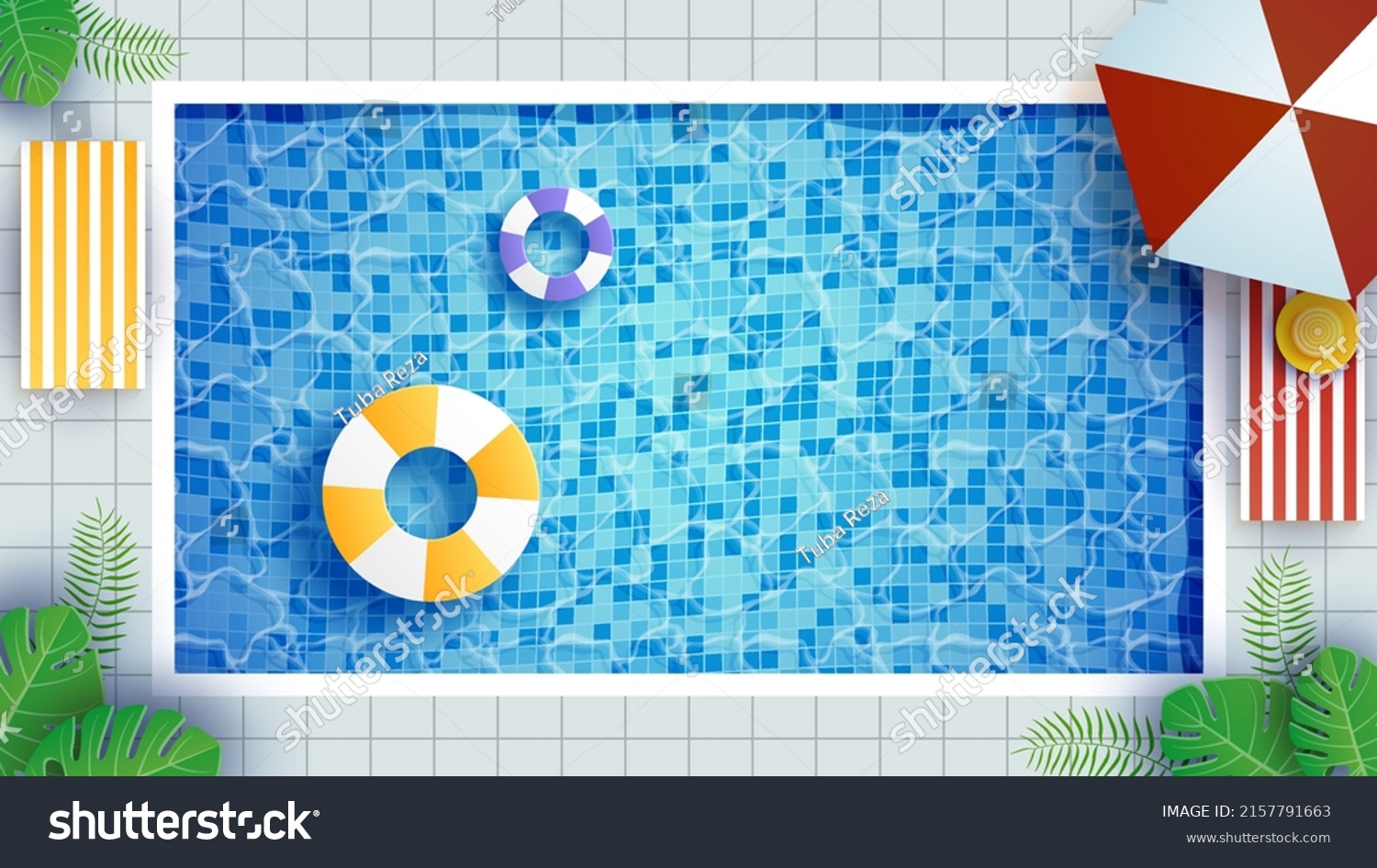 Summer Vector Banner Design On Swimming Stock Vector (Royalty Free ...