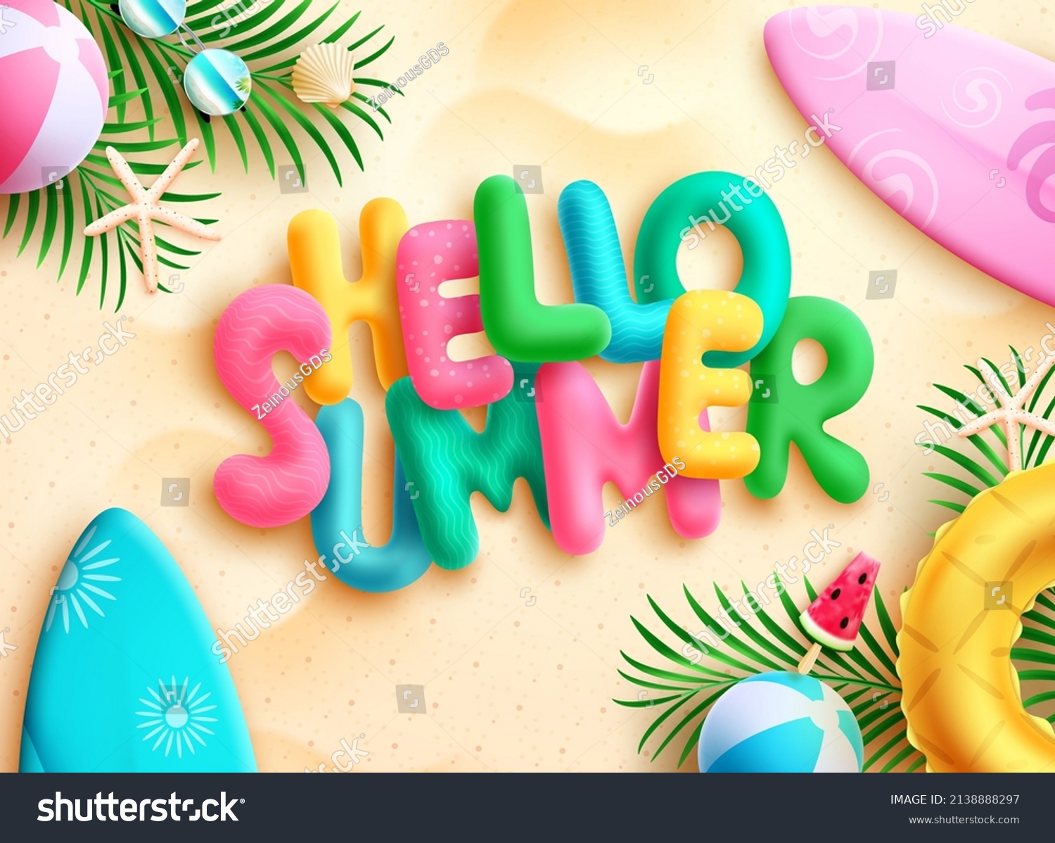 Summer Vector Concept Design Hello Summer Stock Vector (Royalty Free ... Summer Vector Concept Design Hello Summer Stock Vector (Royalty Free ...