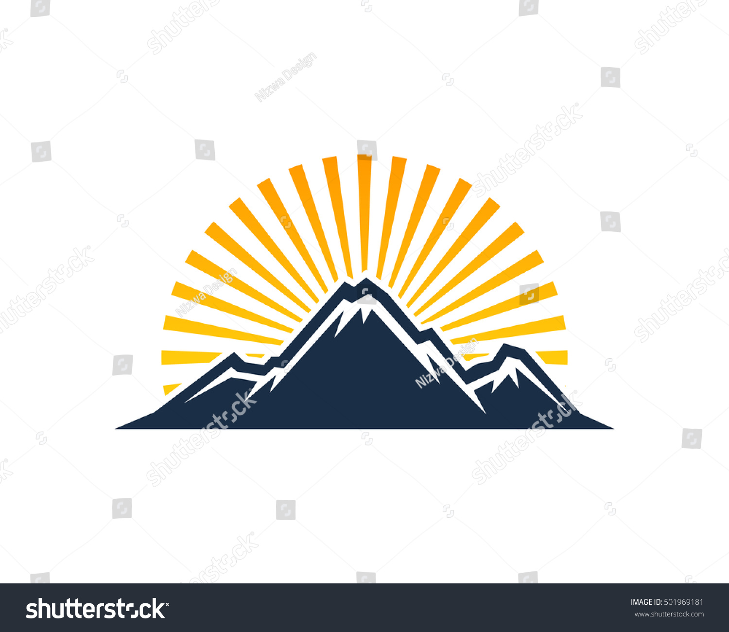Summit Mountain Logo Design Template Stock Vector (Royalty Free ...