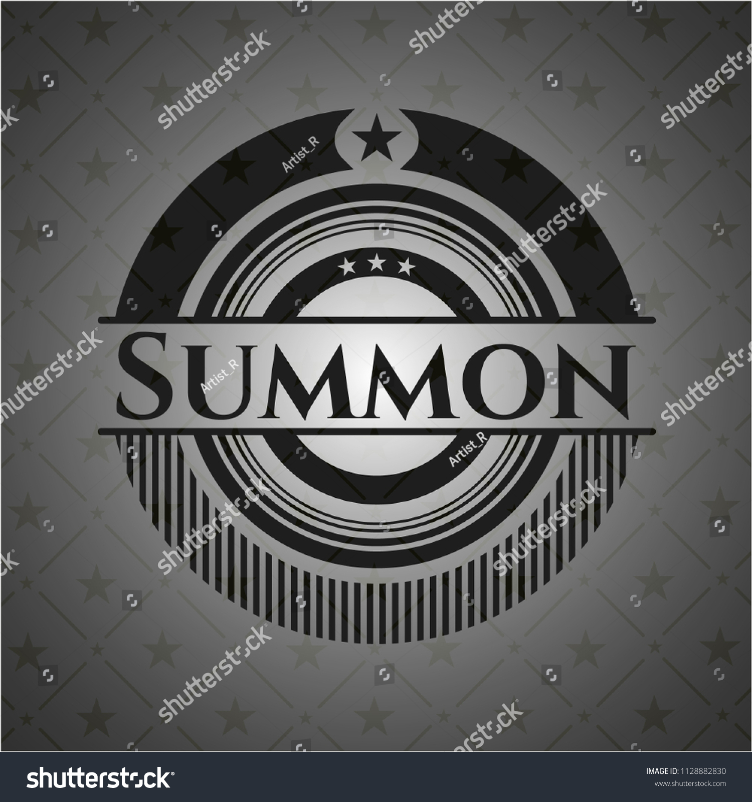 Summon Black Emblem Stock Vector (Royalty Free) 1128882830 | Shutterstock