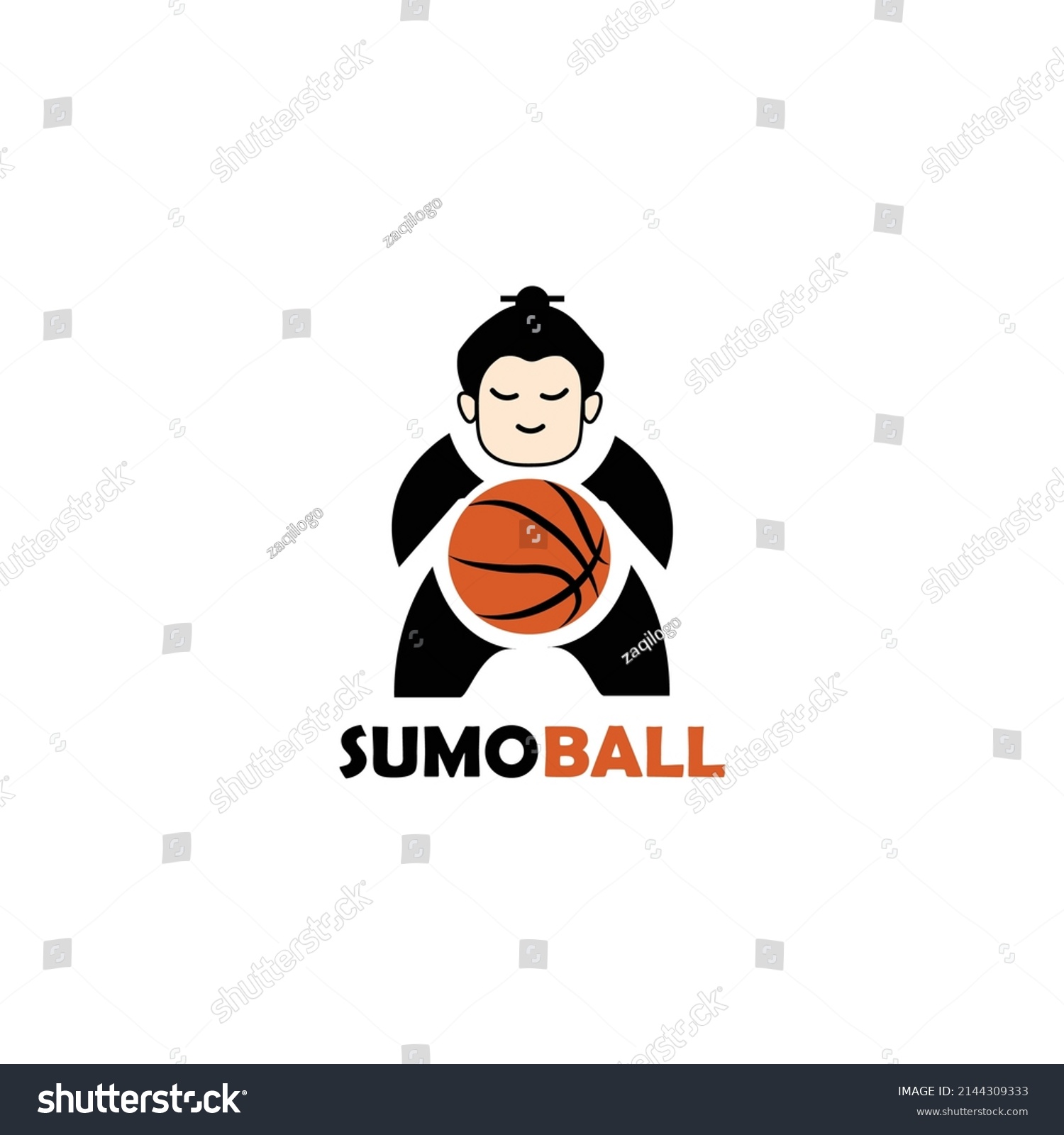 Sumo Ball Logo Design Simple Cute Stock Vector (Royalty Free ...