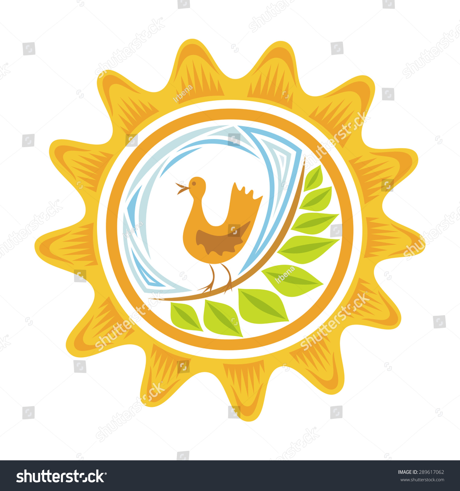 Sun Bird Vector Illustration Stock Vector (Royalty Free) 289617062 ...