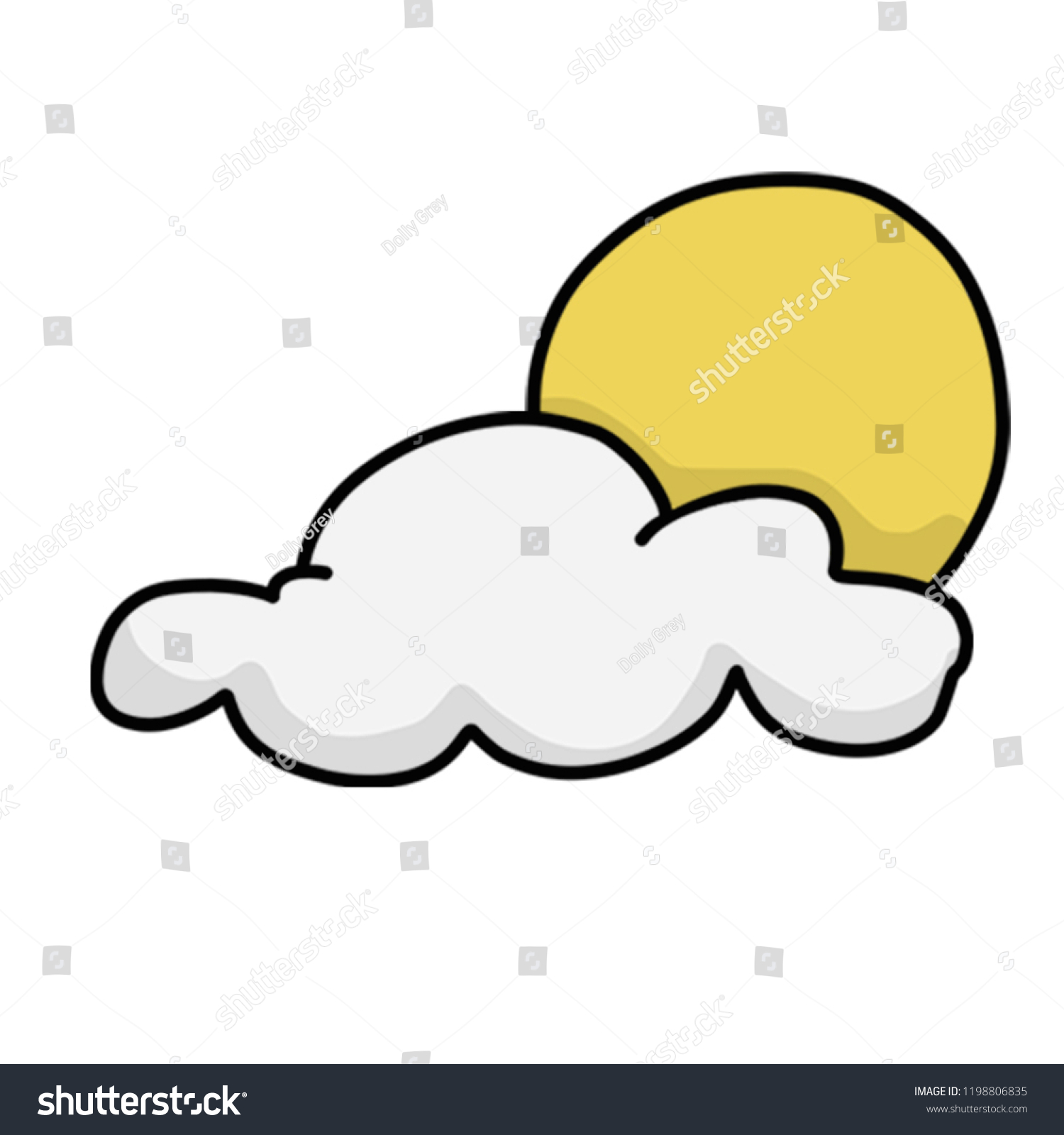 Sun Cloud Cartoon Stock Vector (Royalty Free) 1198806835 | Shutterstock