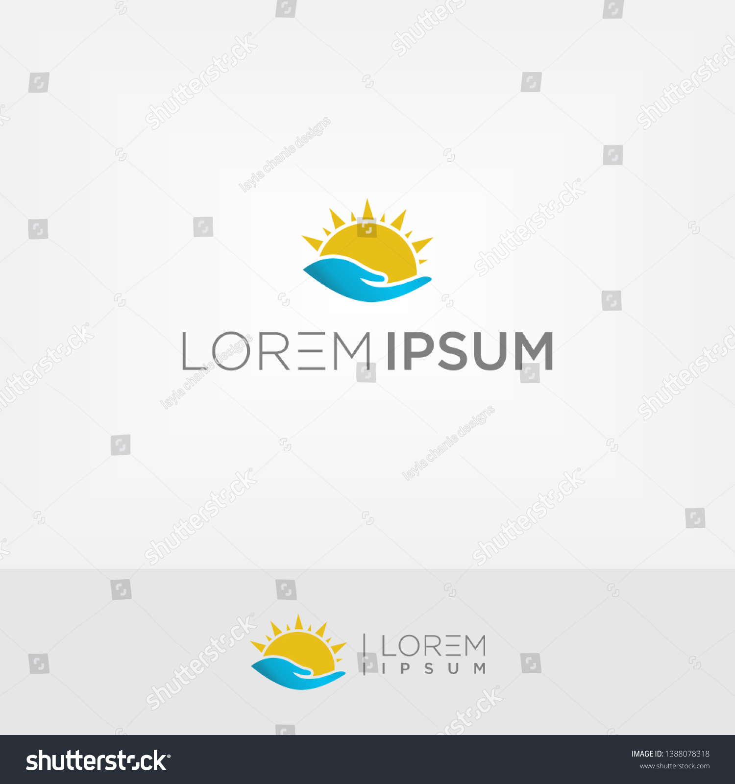 Sun Hand Logo Vector 스톡 벡터(로열티 프리) 1388078318 | Shutterstock