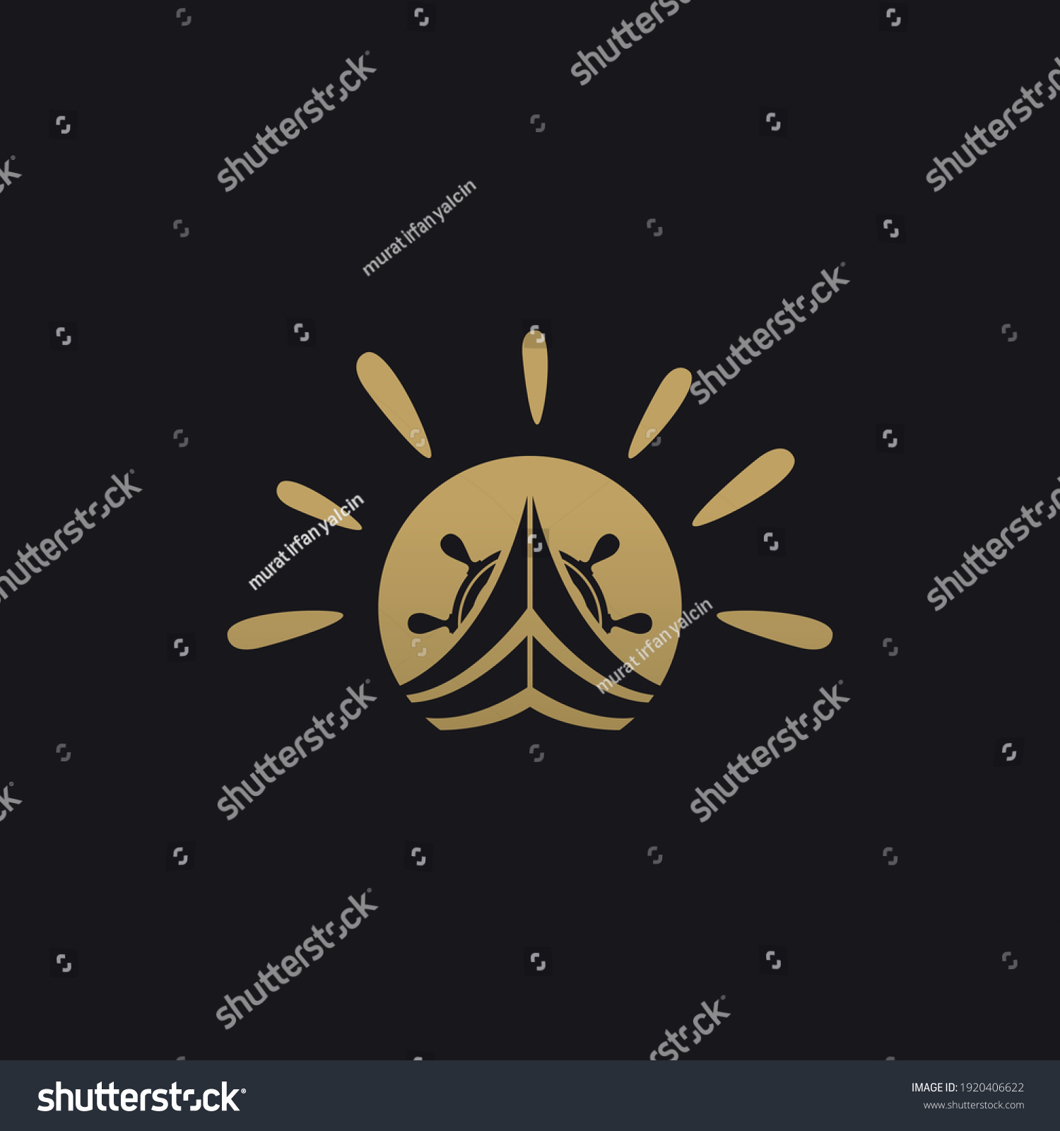 Sun Ship Vector Logo Design Stock Vector (Royalty Free) 1920406622 ...
