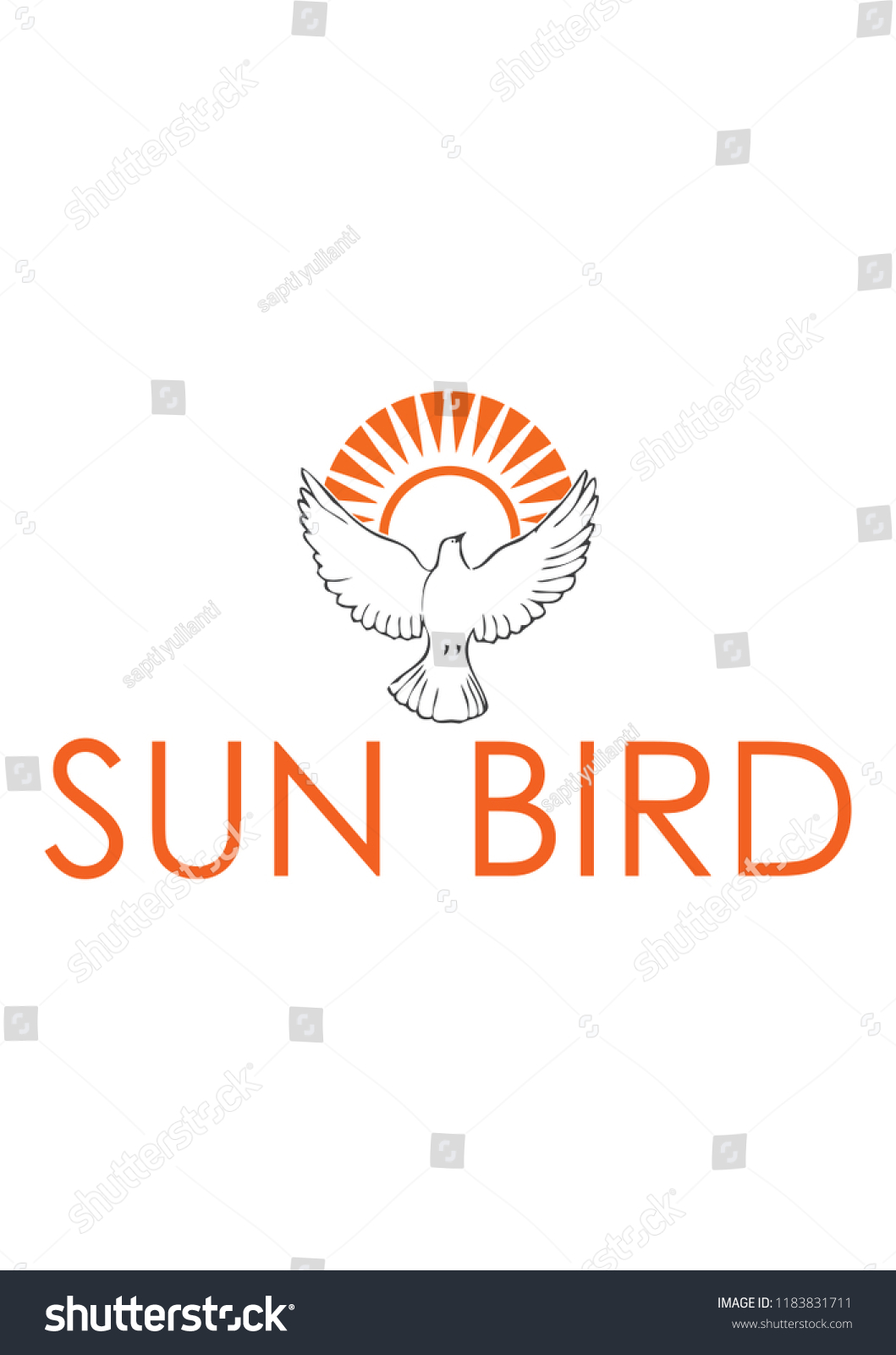 Sun Bird Logo Stock Vector (Royalty Free) 1183831711 | Shutterstock