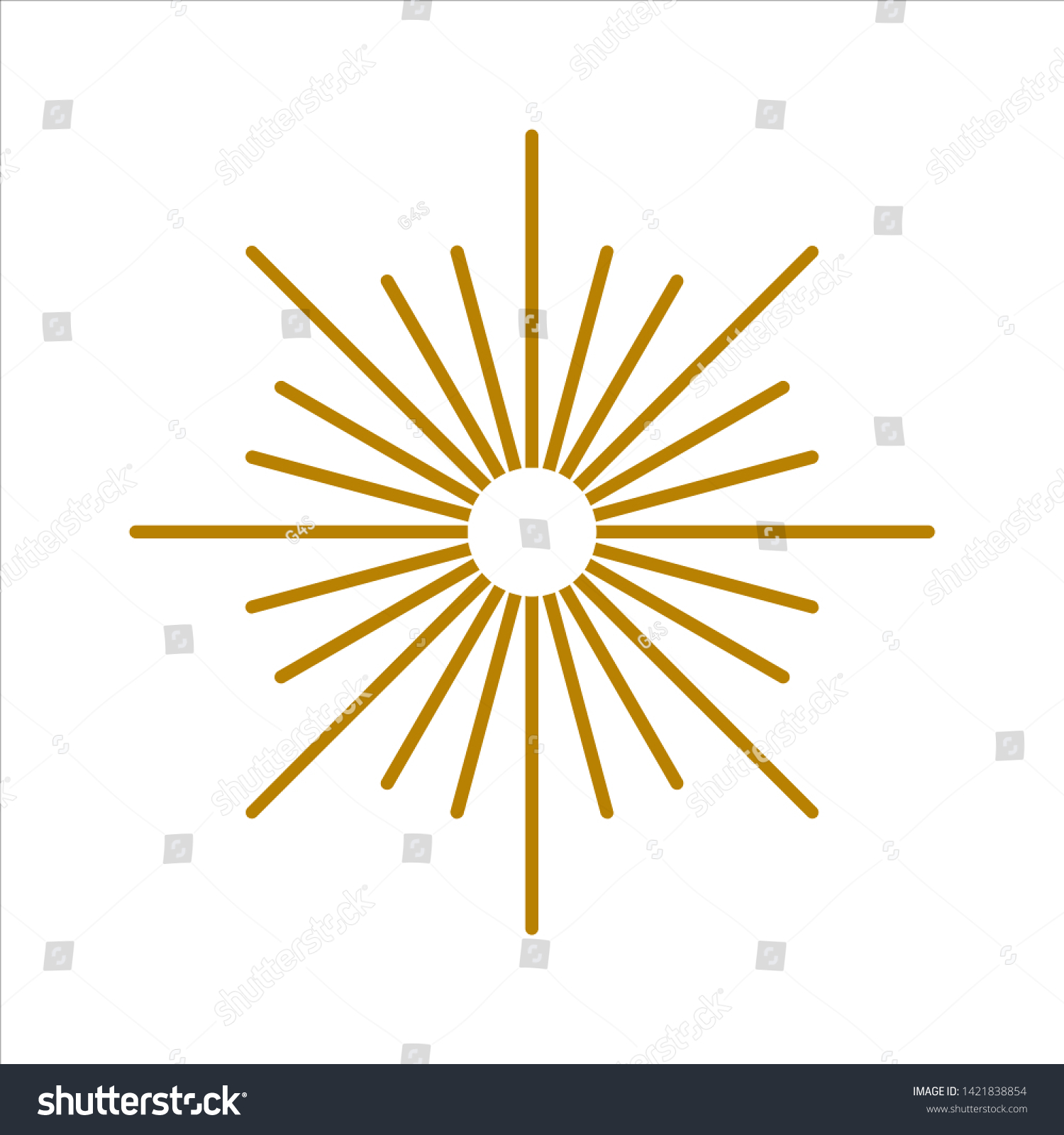 Sun Burst Logo Design Vector Graphic Stock Vector (Royalty Free) 1421838854