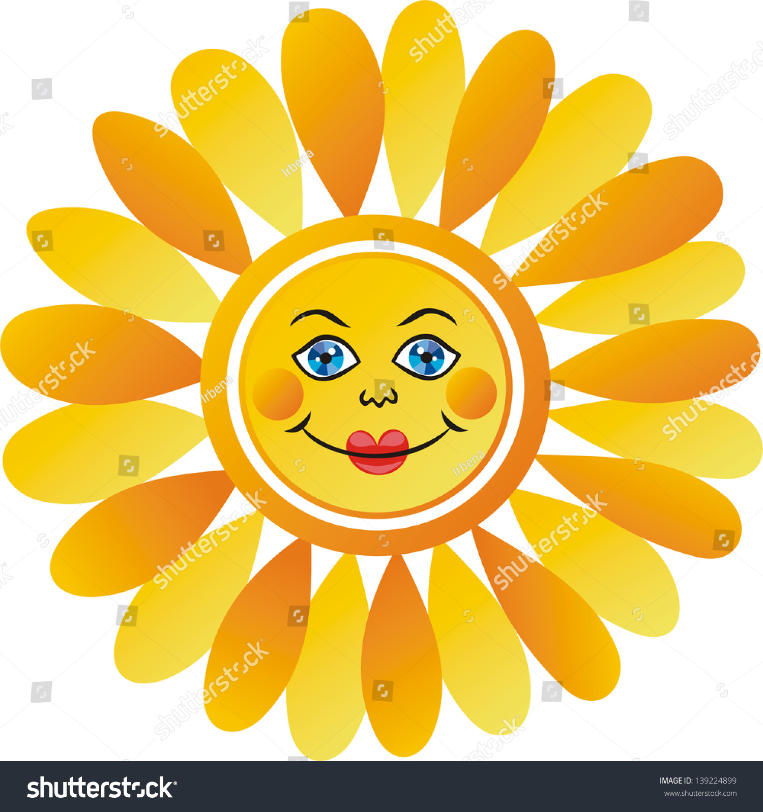 Sun Cartoon Vector Illustration Stock Vector (Royalty Free) 139224899 ...