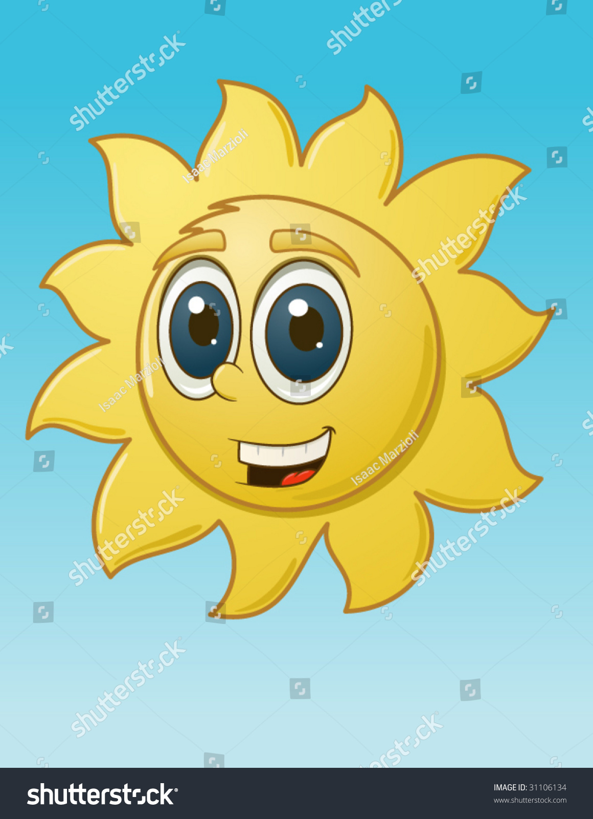 Sun Cartoon Vector Illustration: เวกเตอร์สต็อก (ปลอดค่าลิขสิทธิ์ ...