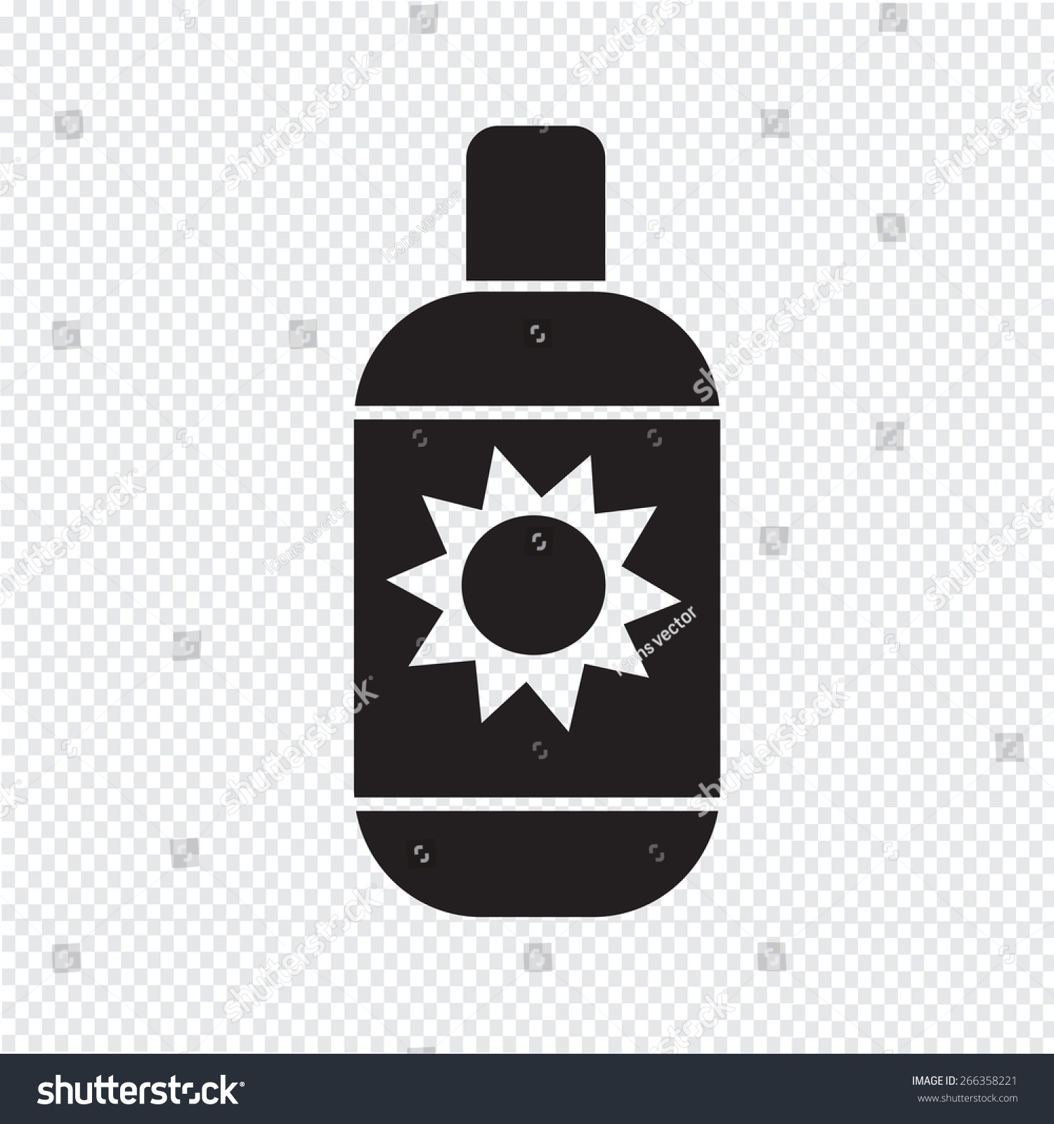 Sun Cream Icon Stock Vector (Royalty Free) 266358221
