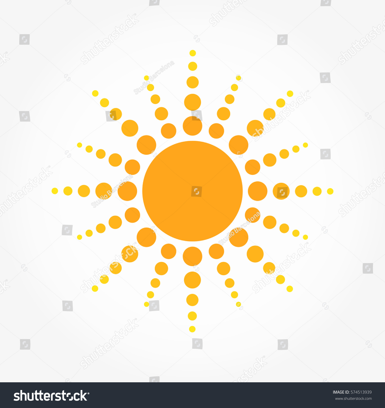 Sun Dots Icon Vector Illustration 스톡 벡터(사용료 없음) 574513939 - Shutterstock