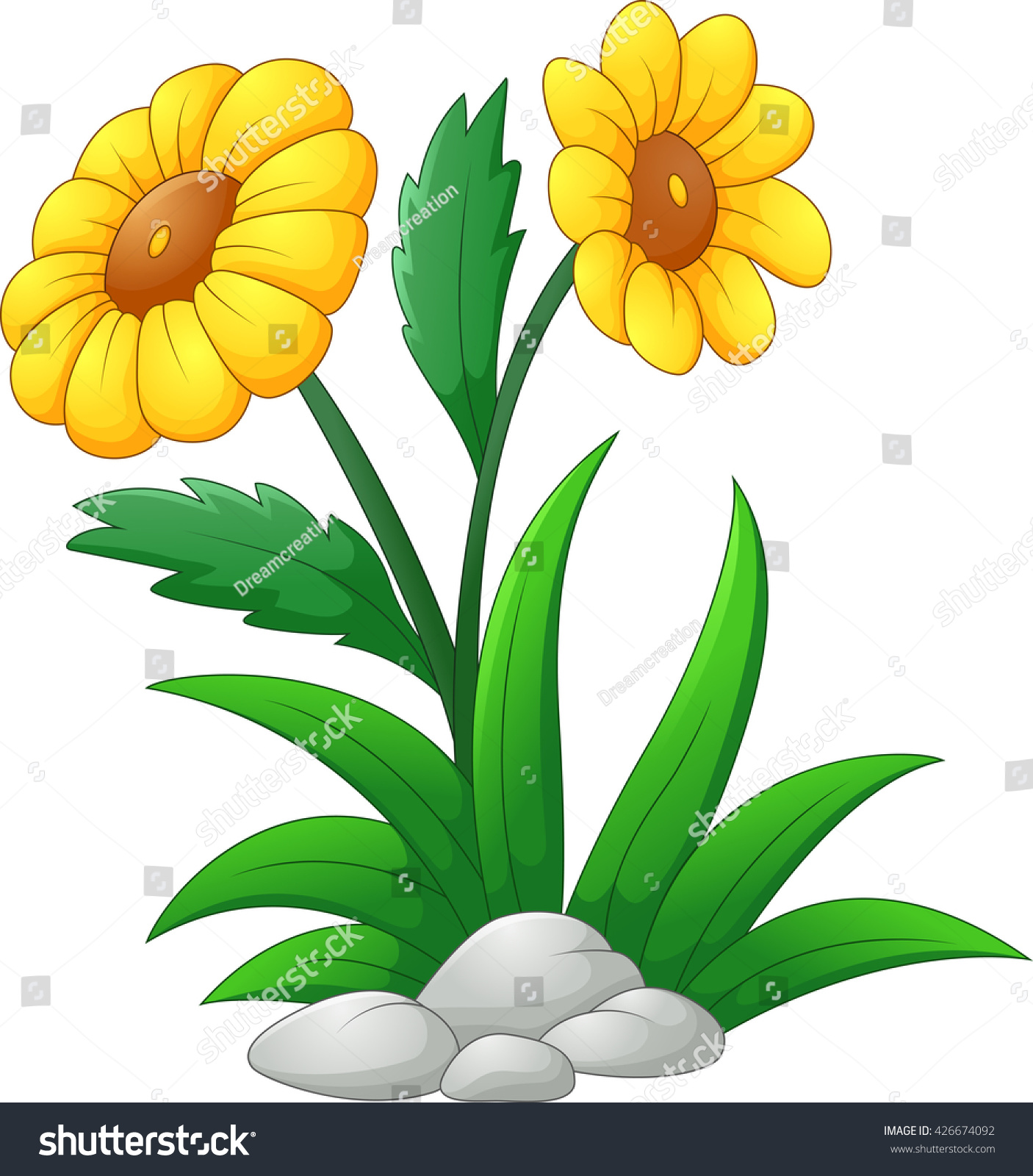 Sun Flower Cartoon Stock Vector (Royalty Free) 426674092