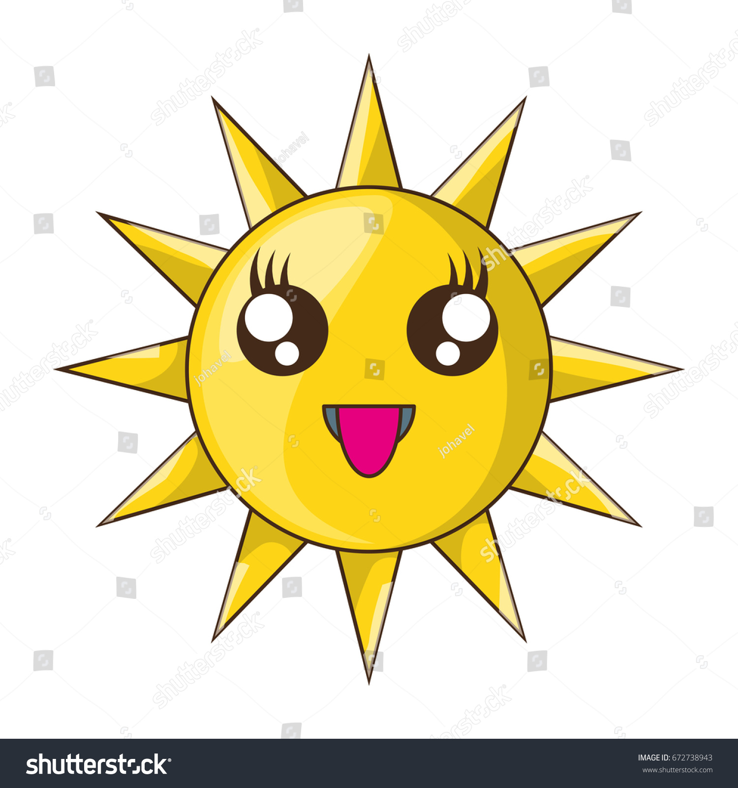 Sun Funny Cartoon Stock Vector (Royalty Free) 672738943 | Shutterstock