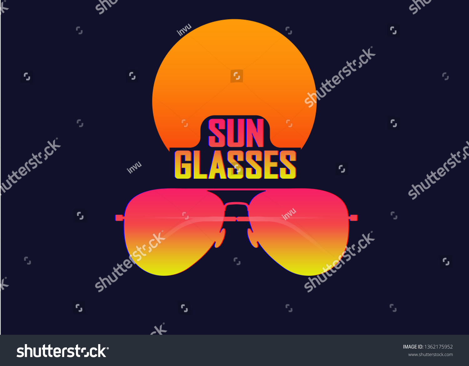 Sun Glasses Logo Vector Illustration Stock Vector (Royalty Free ...