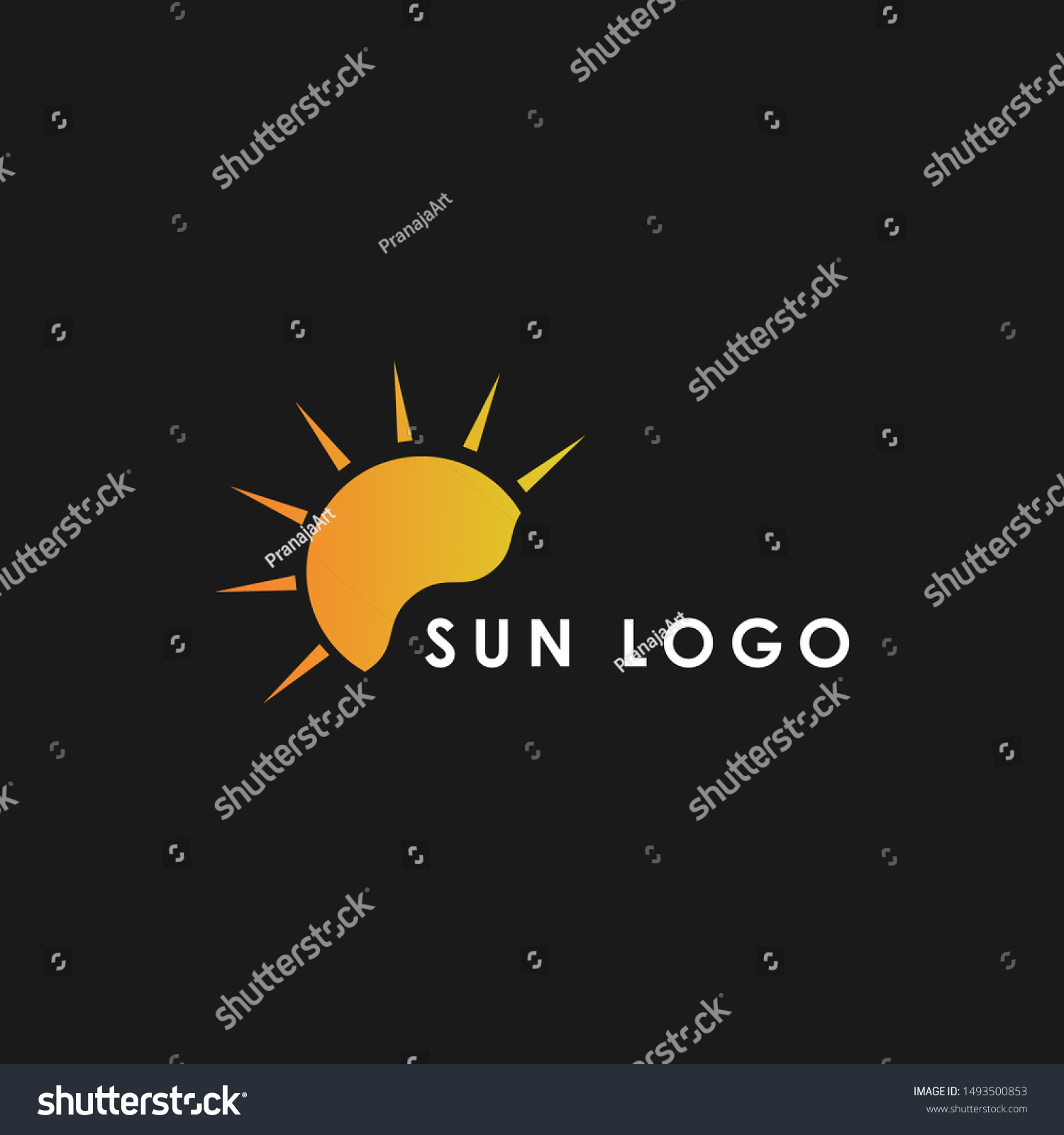 Sun Icon Logo Design Template Stock Vector (Royalty Free) 1493500853