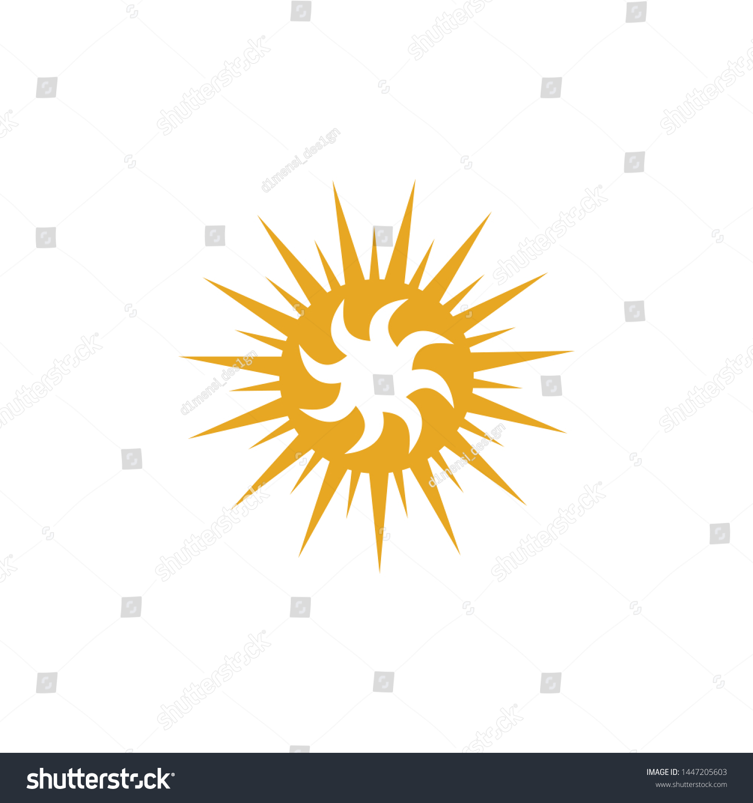 Sun Icon Logo Design Vector Template Stock Vector (Royalty Free) 1447205603