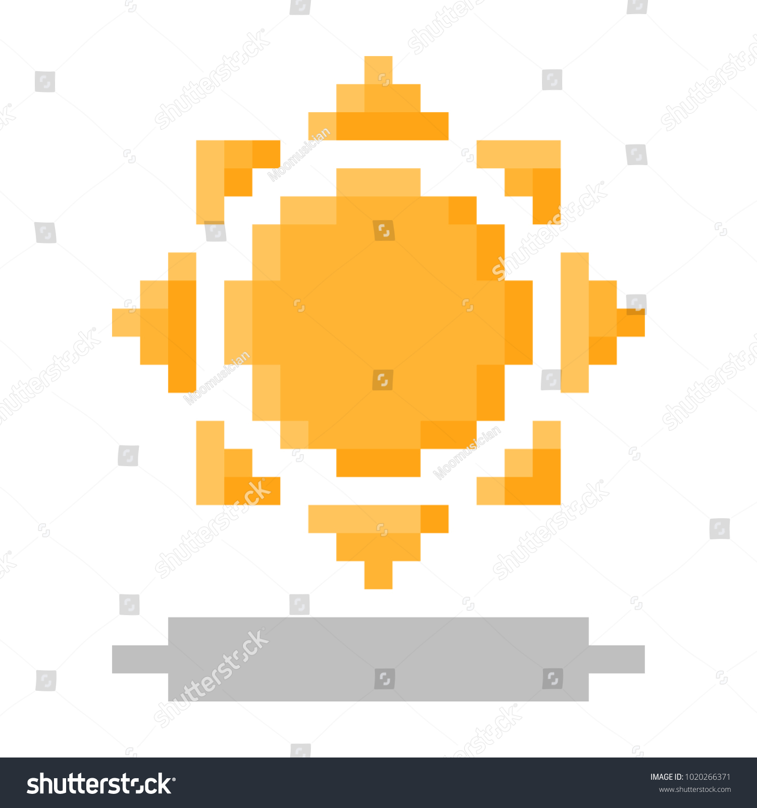 Sun Icon Pixel 8 Bit Style Stock Vector (Royalty Free) 1020266371 ...