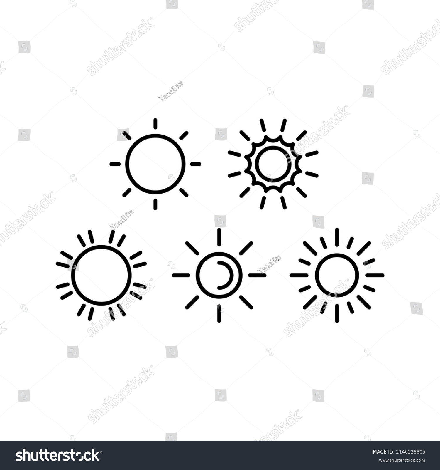 Sun Icon Set Vector Symbol Design Stock Vector (Royalty Free ...