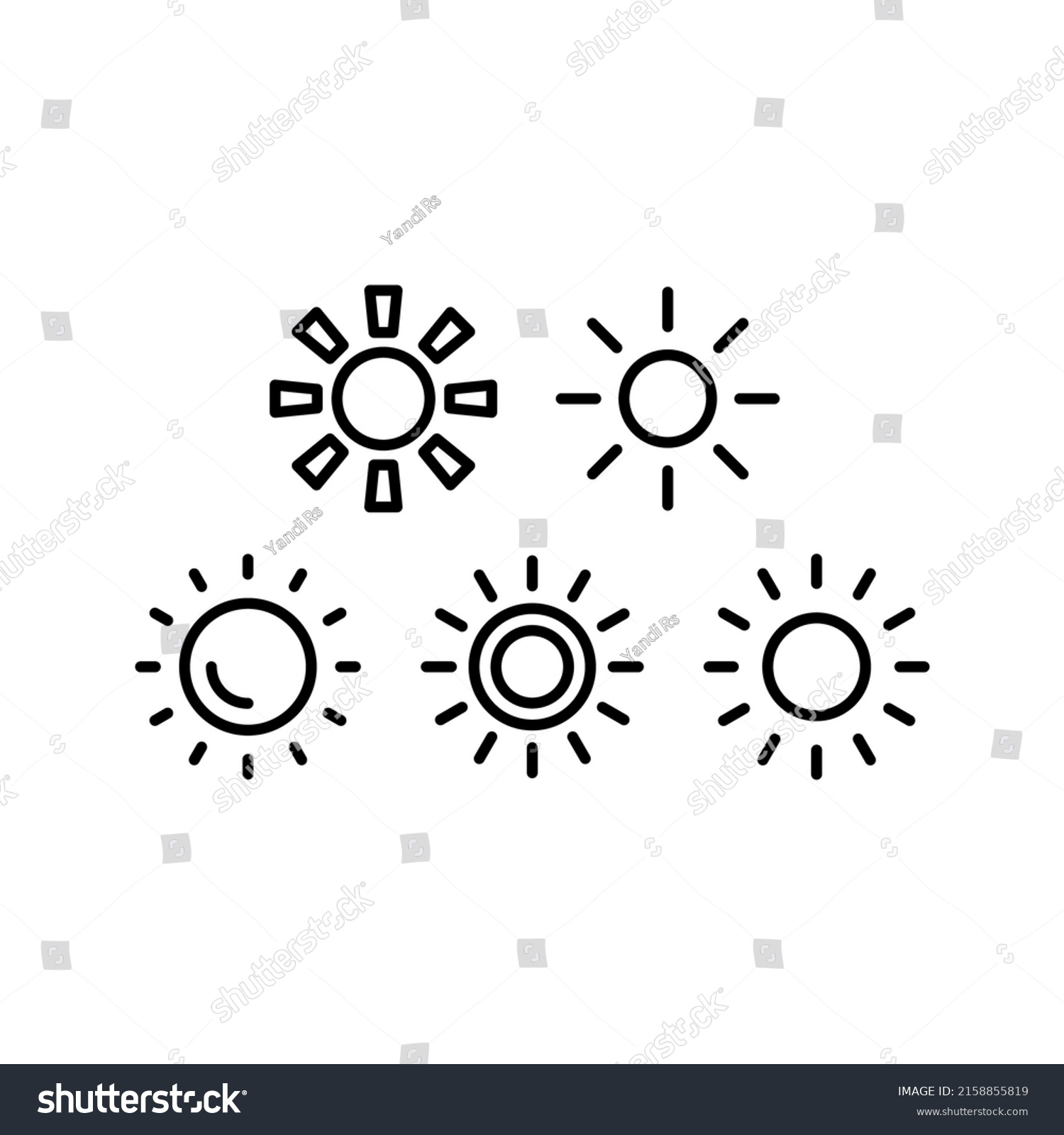 Sun Icon Set Vector Symbol Design Stock Vector (Royalty Free ...