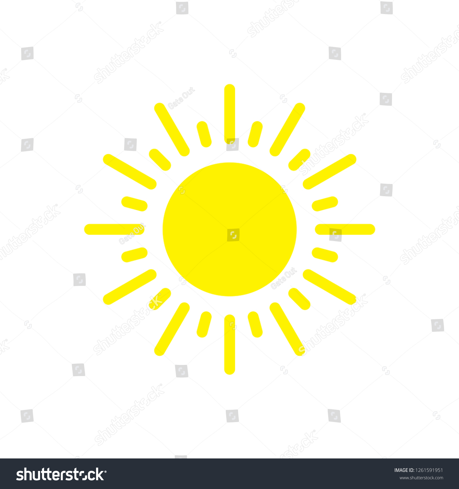 Sun Icon Summer Icon Trendy Vector Stock Vector (Royalty Free ...