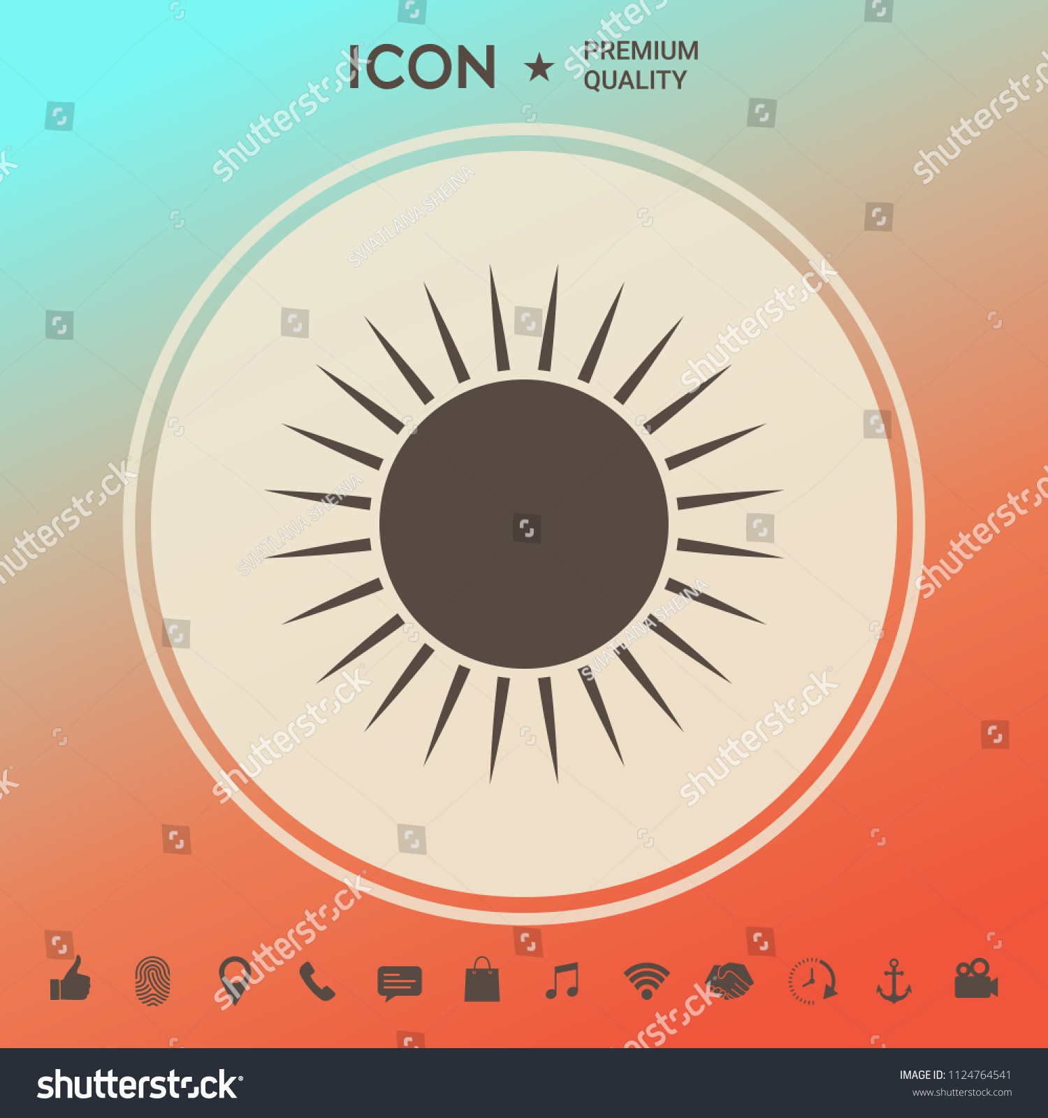 Sun Icon Symbol Stock Vector (Royalty Free) 1124764541 | Shutterstock