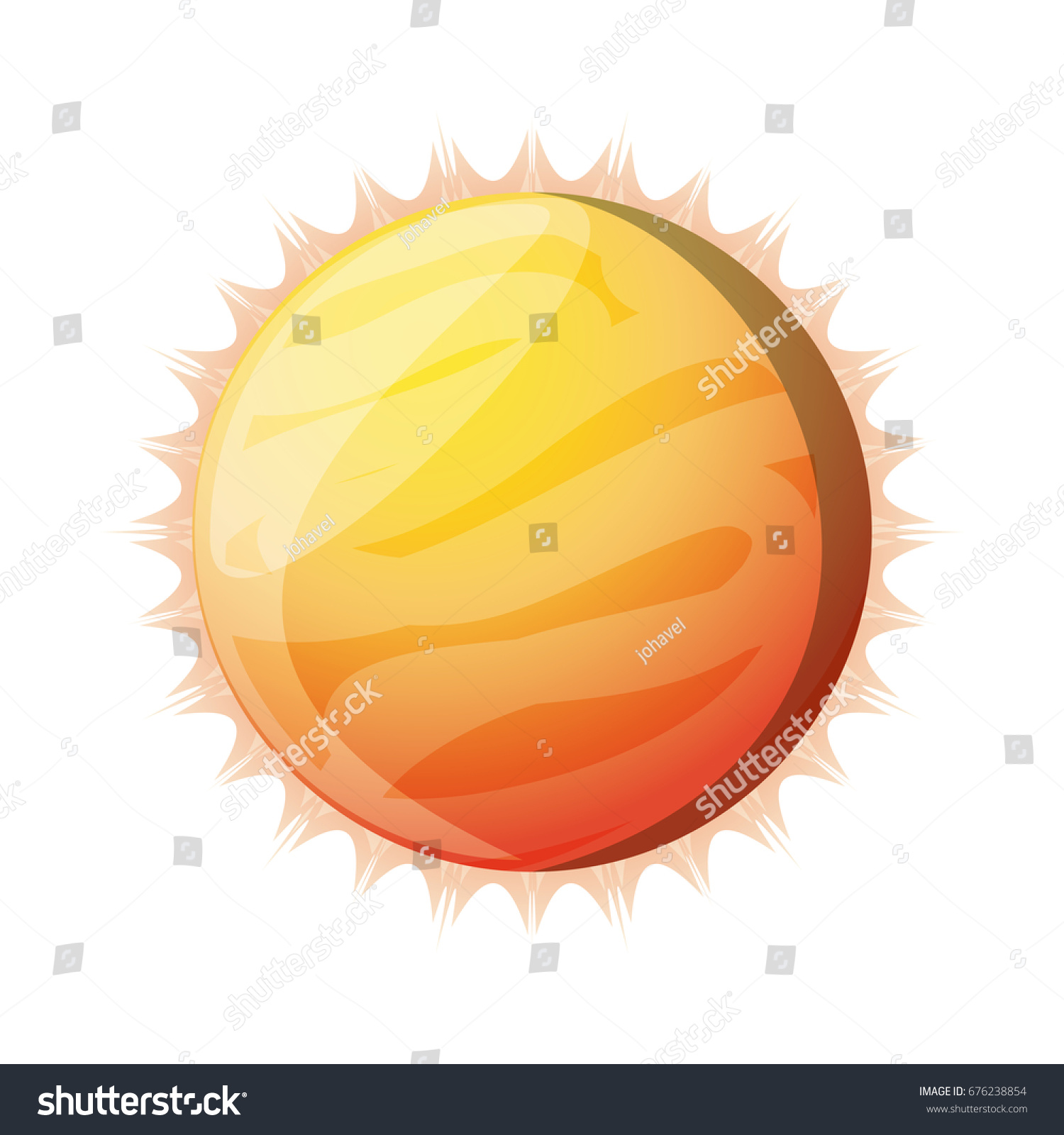 Sun Isolated Solar System Stock Vector (Royalty Free) 676238854