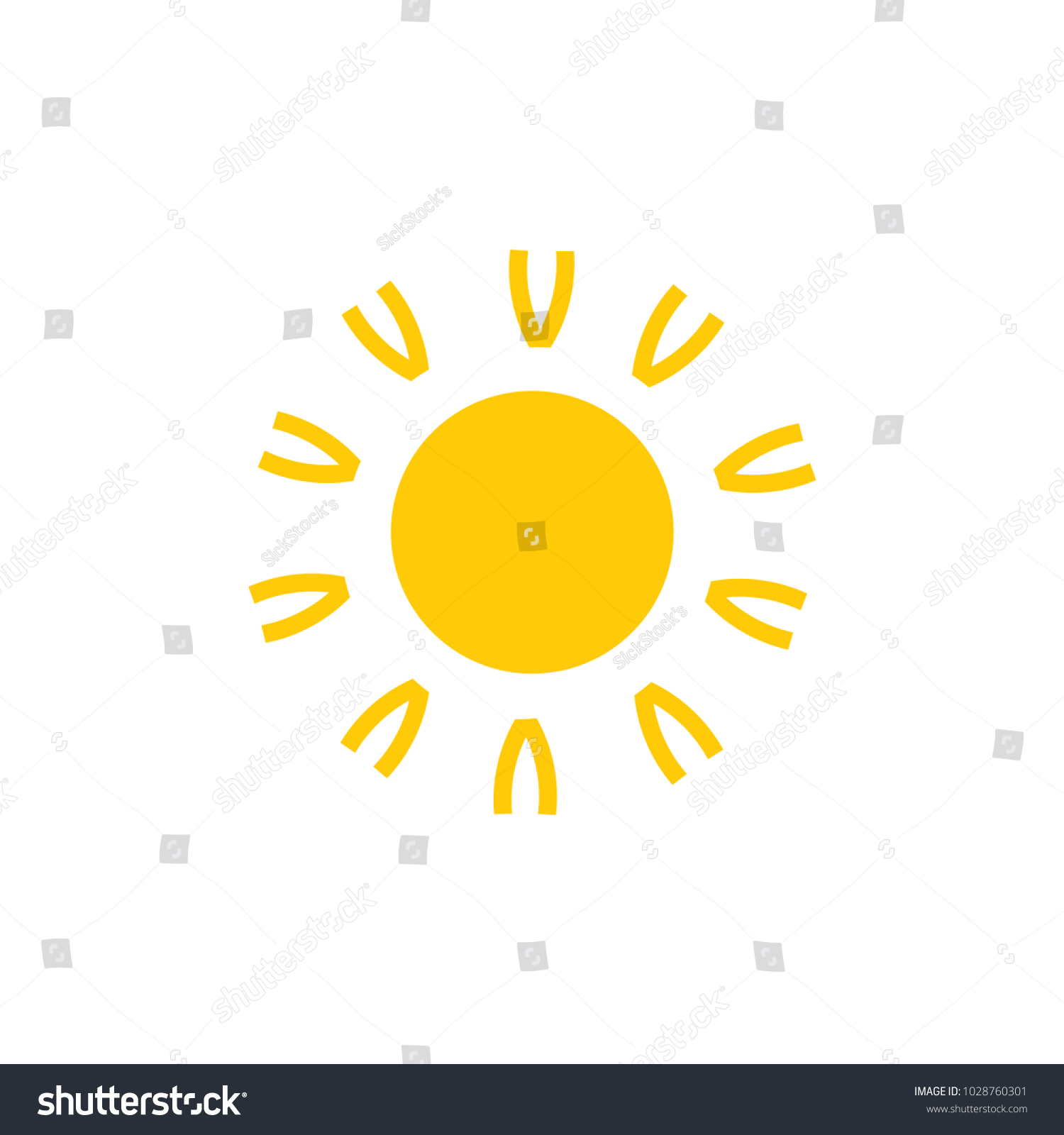 Sun Light Letter V Unique Logo Stock Vector (Royalty Free) 1028760301 ...