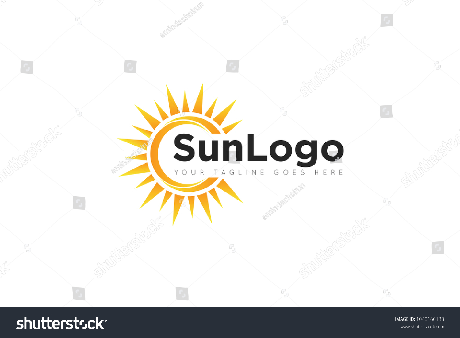 Sun Logo Sun Icon Vector Design Stock Vector (Royalty Free) 1040166133 ...