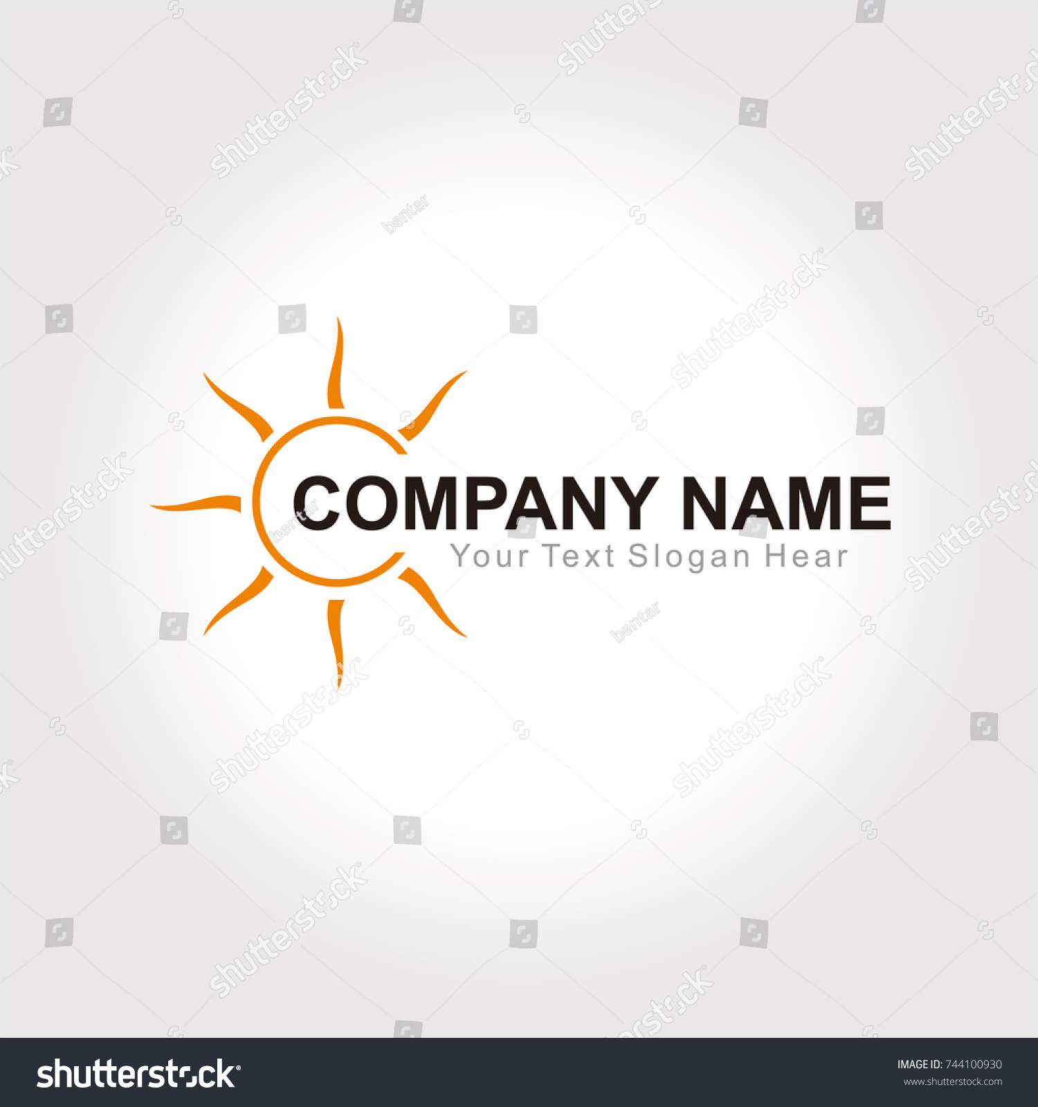Sun Logo Design Template Stock Vector (Royalty Free) 744100930 ...