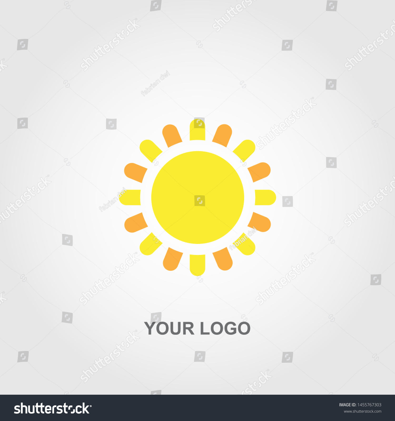 Sun Logo Gradation Color Template Design Stock Vector (Royalty Free ...
