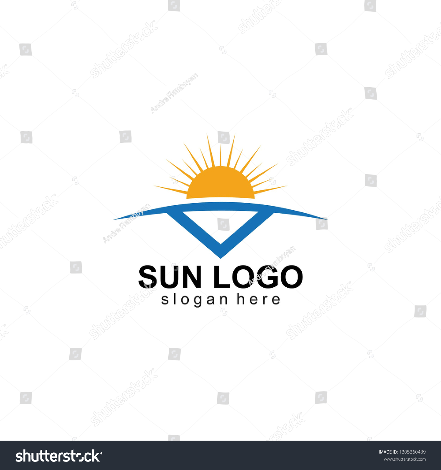 Sun Logo Template Stock Vector (Royalty Free) 1305360439 | Shutterstock