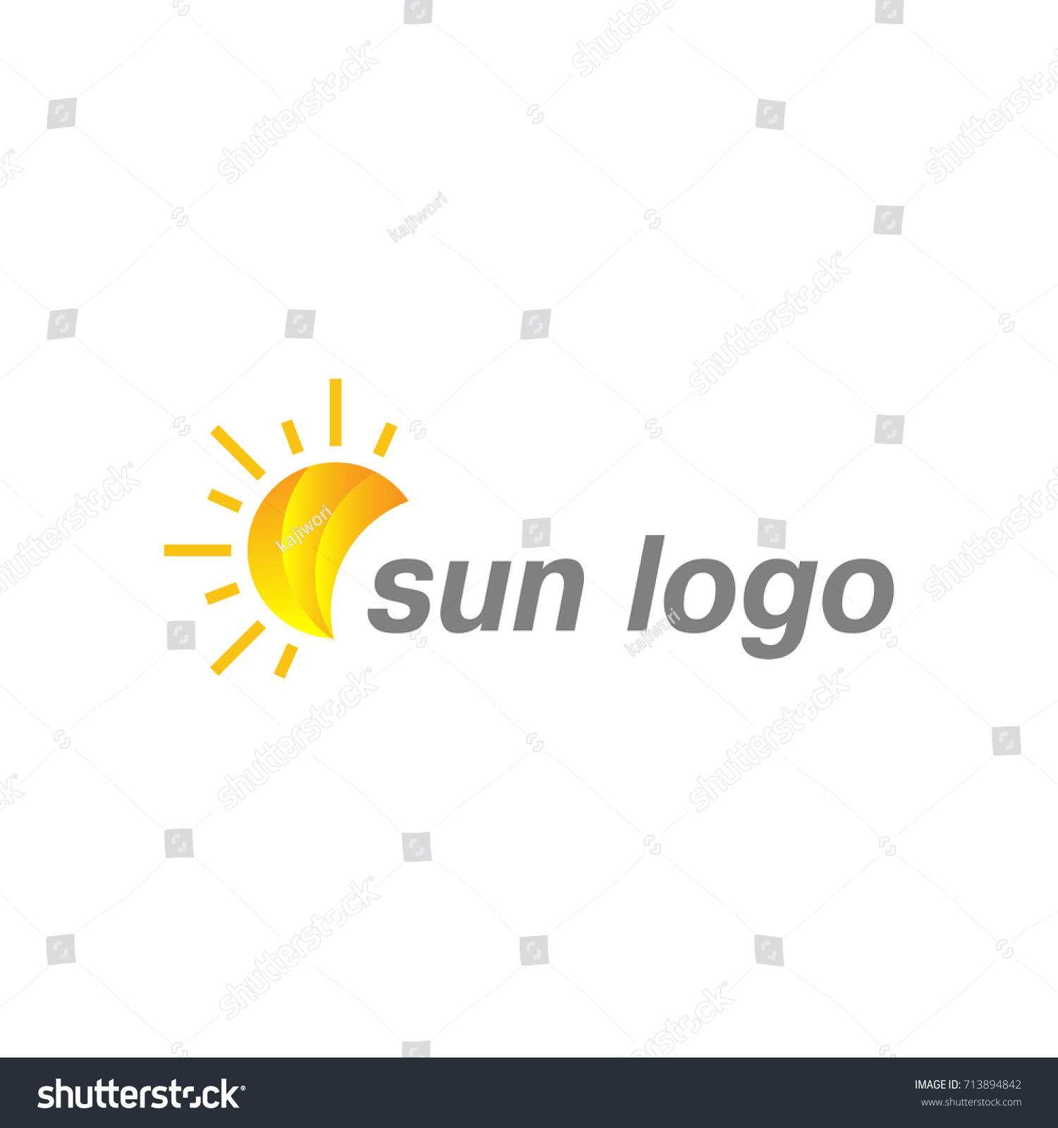 Sun Logo Template Stock Vector (Royalty Free) 713894842