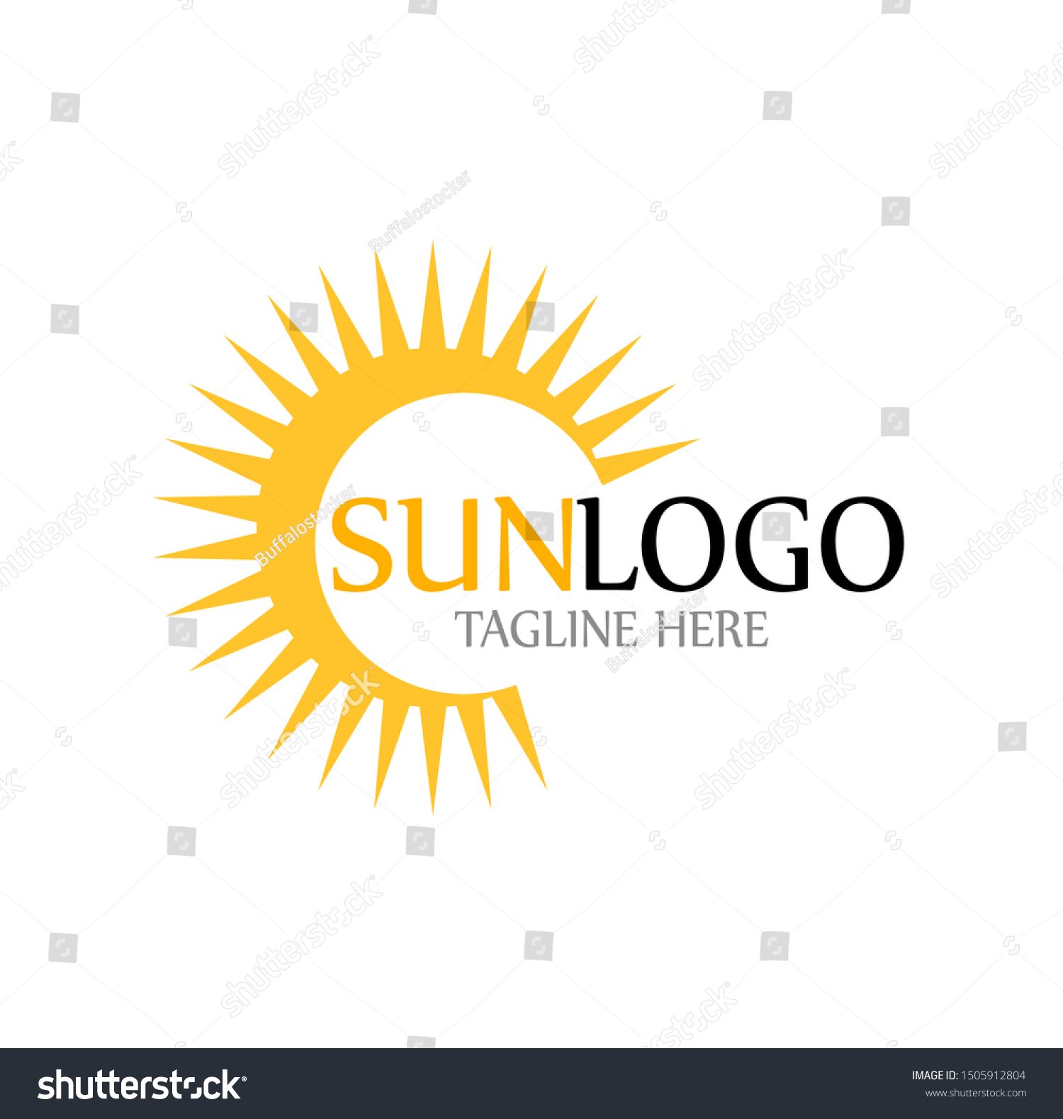Sun Logo Vector Shine Bright Template Stock Vector (Royalty Free ...