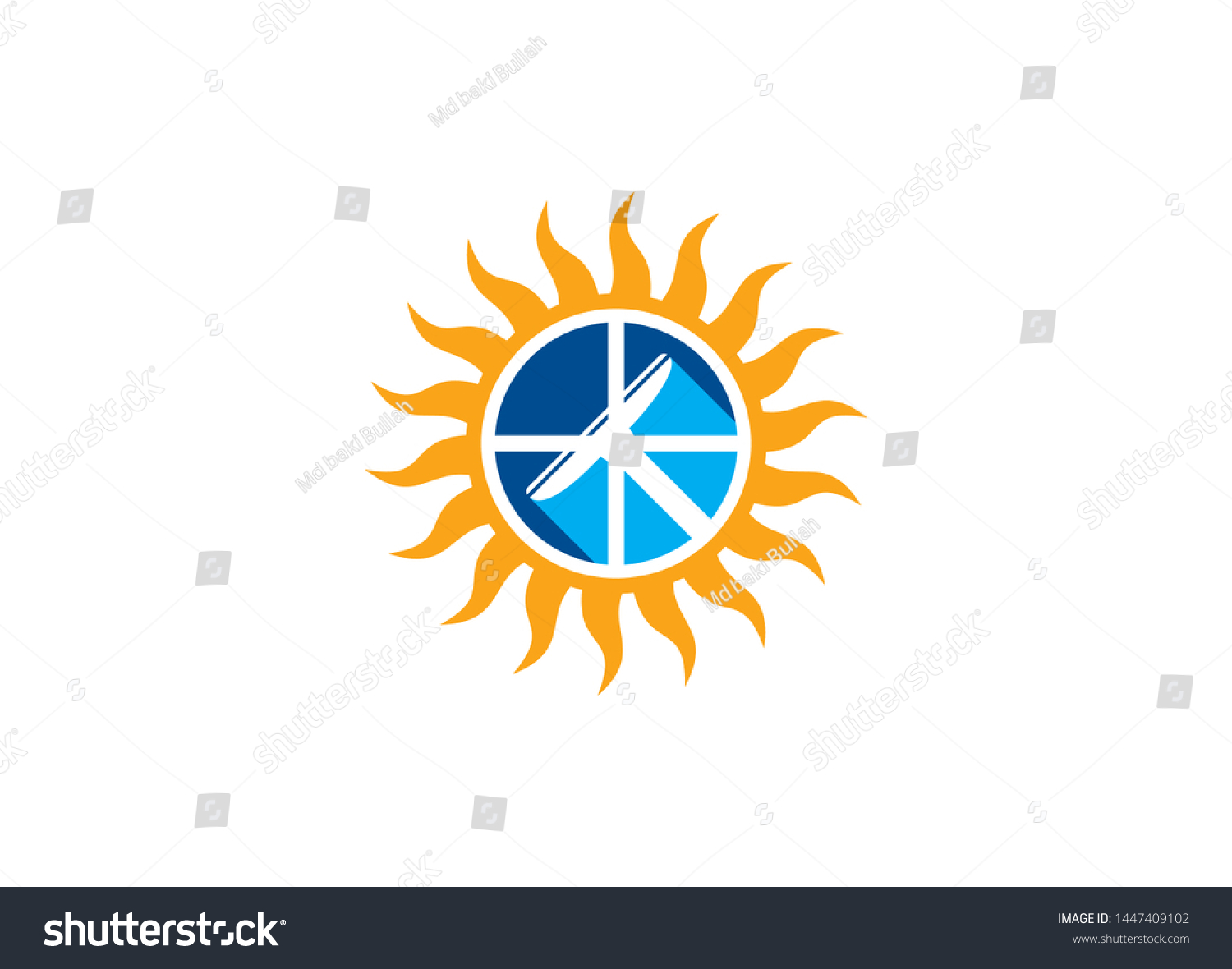 Sun Logo Windows Logo Windows Cleaning Stock Vector (Royalty Free ...