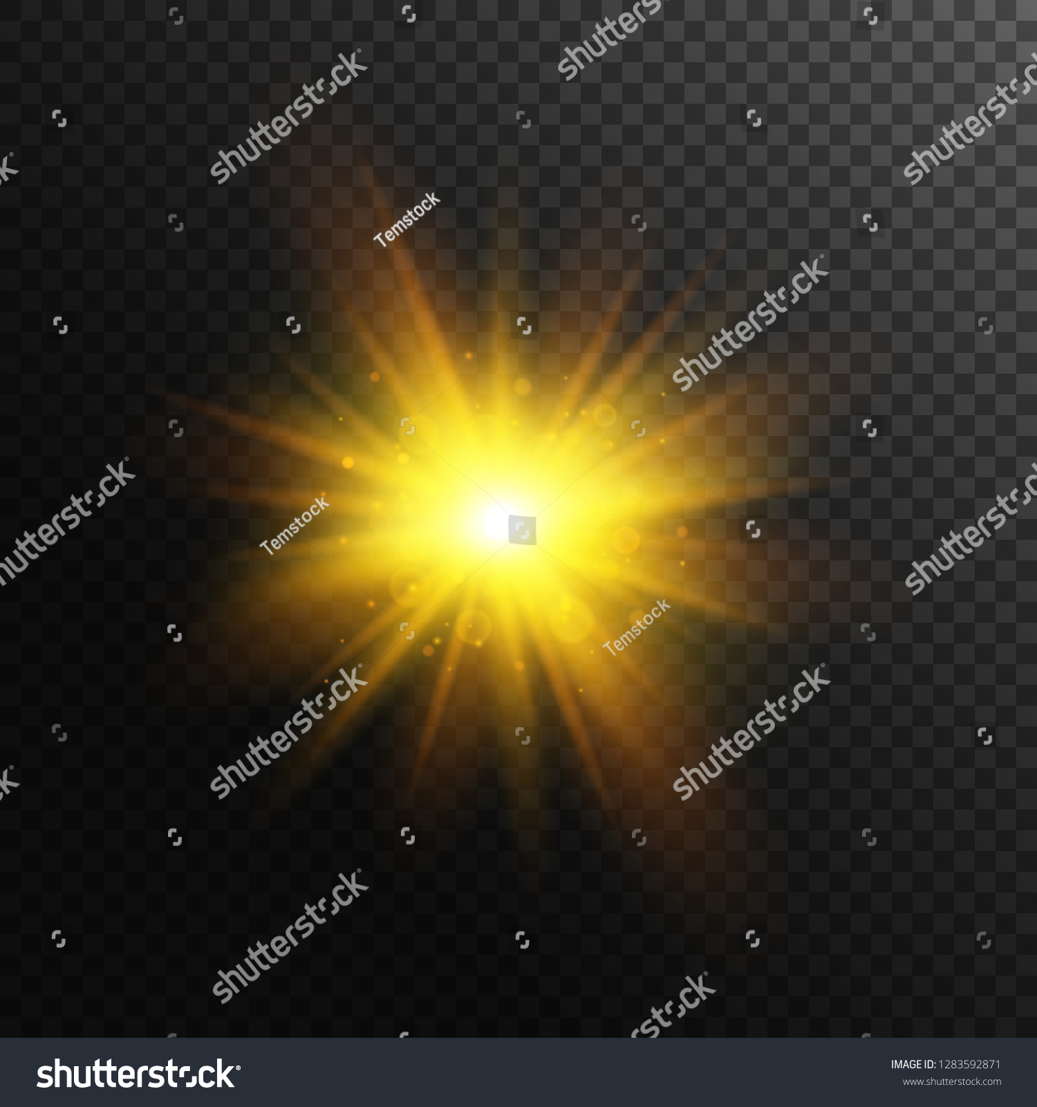 Sun On Transparent Background Yellow Sun: Stock-Vektorgrafik ...