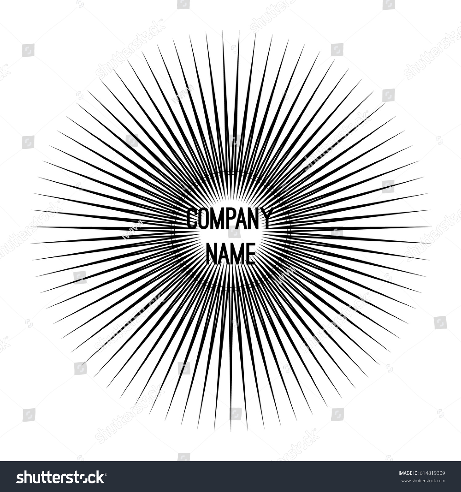 Sun Rays Design Logo Vector Illustration Stock Vector (Royalty Free ...