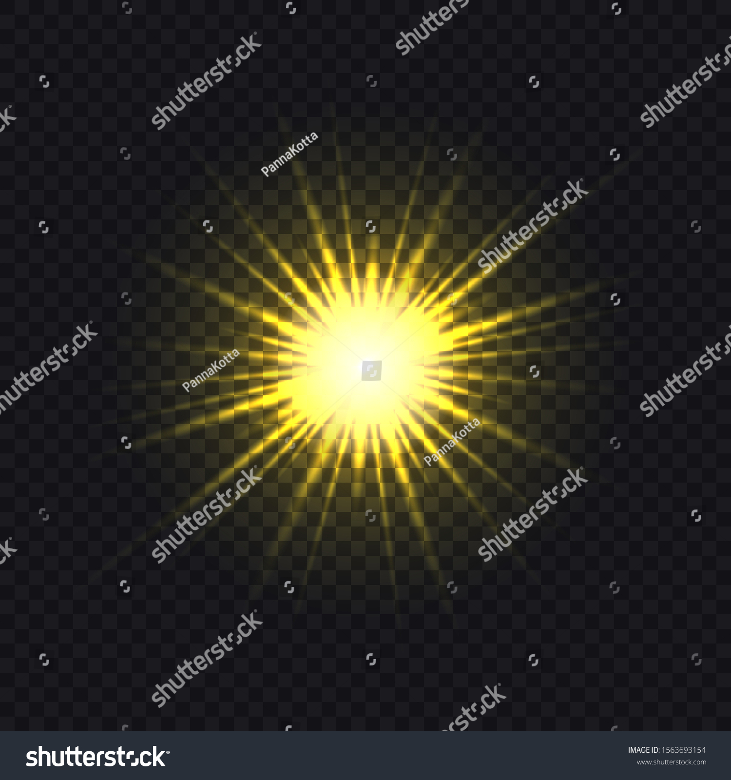 Sun Rays On Transparent Background Vector 库存矢量图（免版税）1563693154 ...