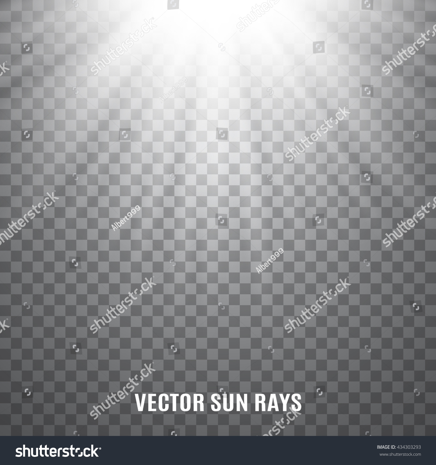 Sun Rays On Transparent Background Light 스톡 벡터(로열티 프리) 434303293 ...