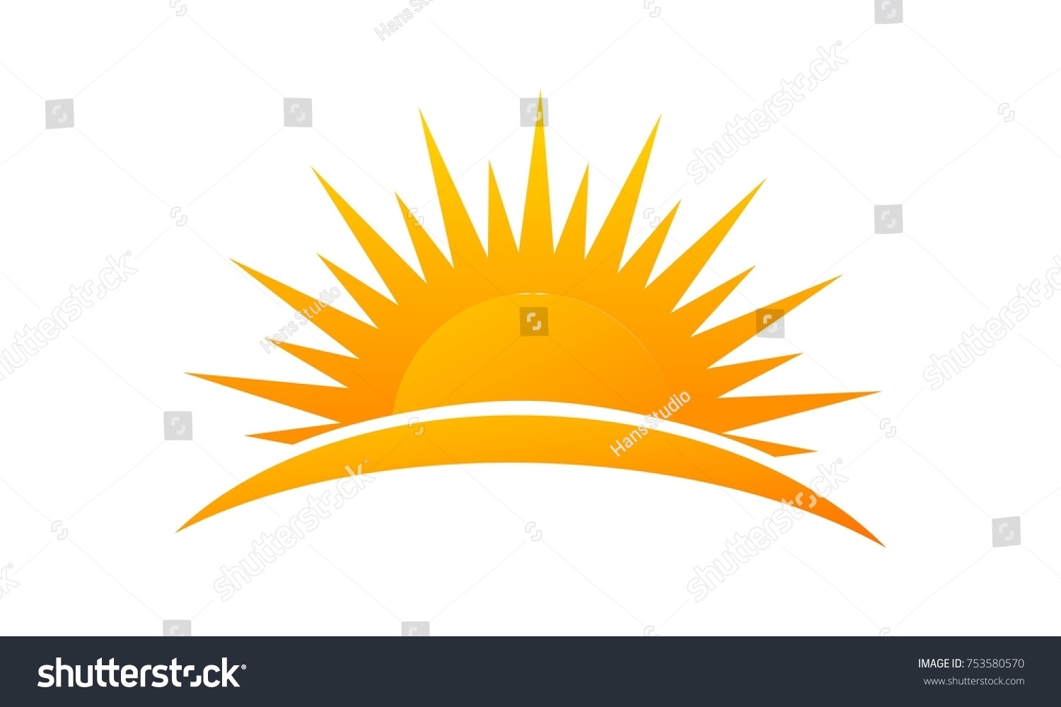 Sun Rise Logo Stock Vector (Royalty Free) 753580570 | Shutterstock